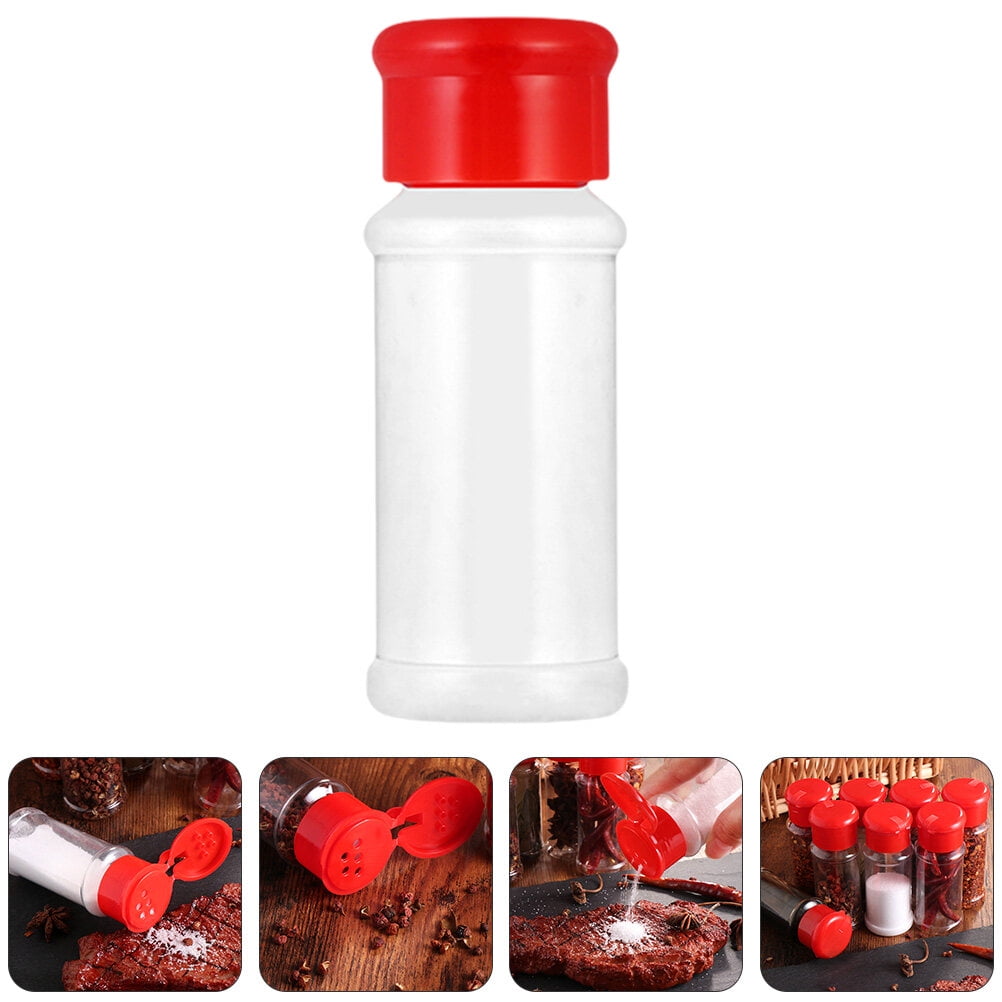 WHAMVOX Plastic Pepper Jar for Kitchen in Red with Transparent Body and ...