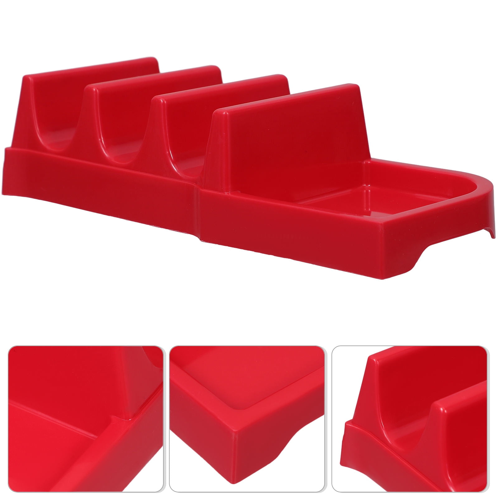 WHAMVOX Plastic Taco Holder Rack With Divider Disposables Taco Trays ...