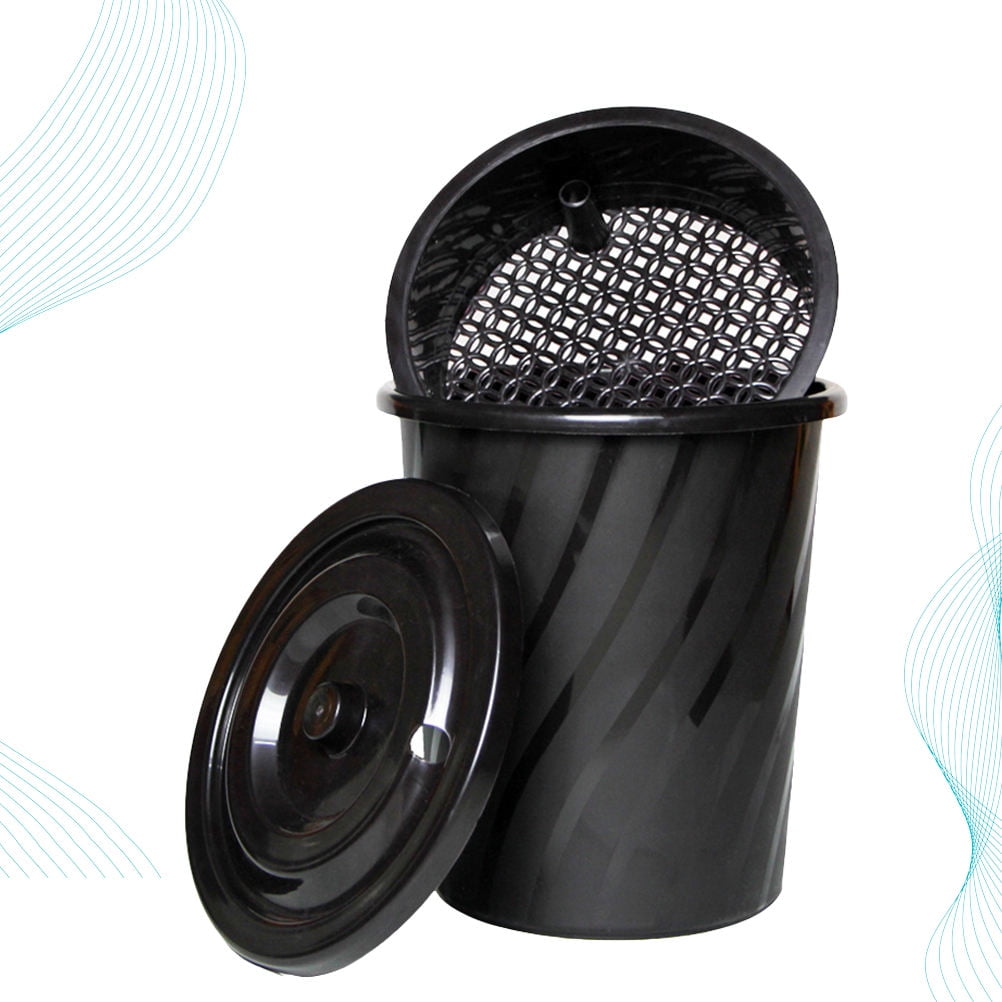 WHAMVOX Plastic Tea Dross Bucket with Cover Home Filter Tea Bin 2pcs ...