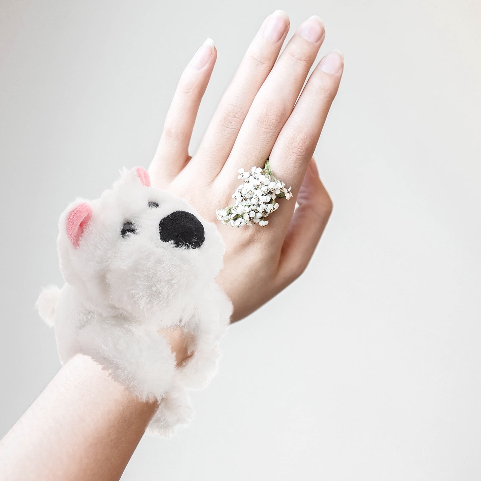WHAMVOX Plush Dog Slap Bracelet Stuffed Animal Snap Wristband Adorable ...