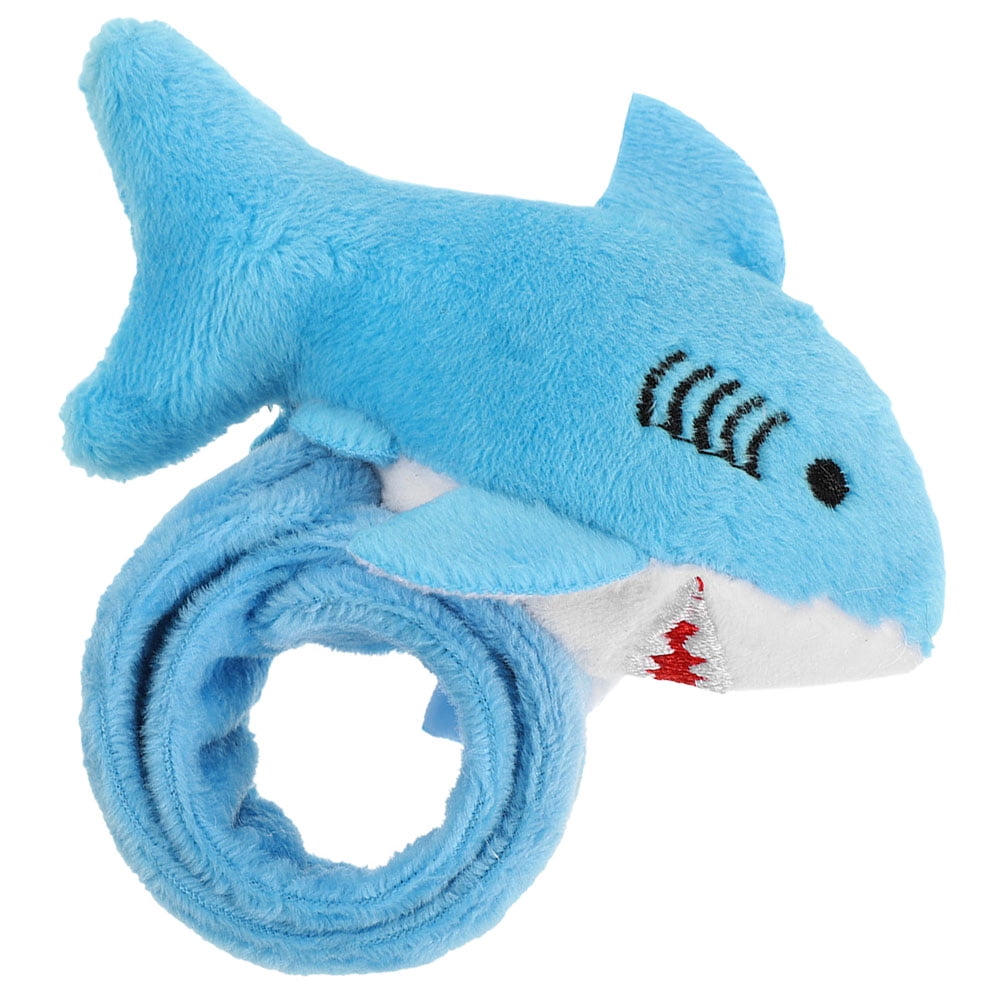 WHAMVOX Plush Toy Slap Bracelet Stuffed Animals Shark Snap Ring Child ...