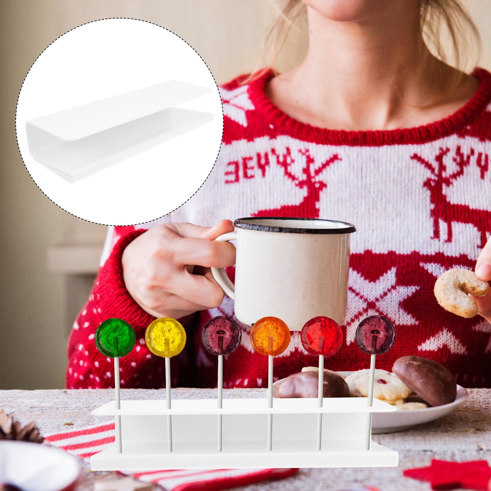 WHAMVOX Popsicle Sticks Lollipop Holder S-shaped Display Rack Bride ...