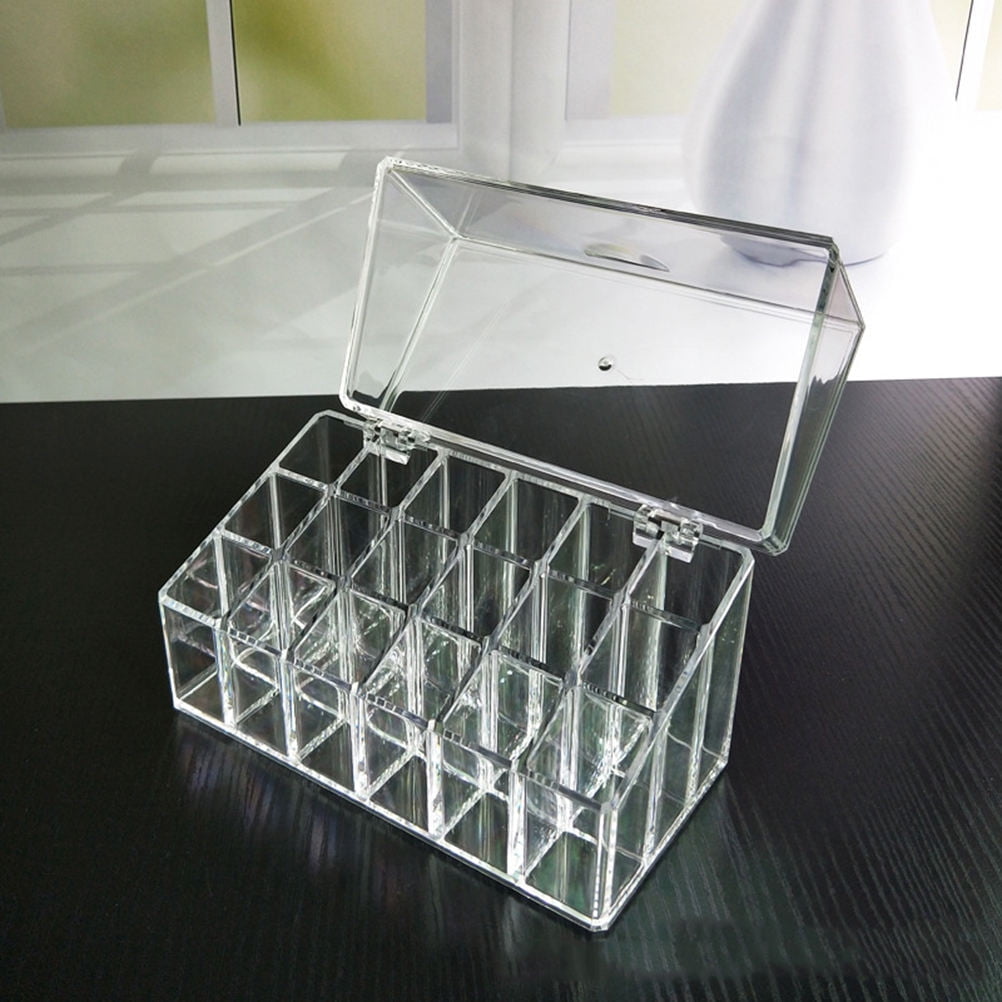 WHAMVOX Portable 18 Slots Storage Box Makeup Lipstick Holder Cosmetic ...