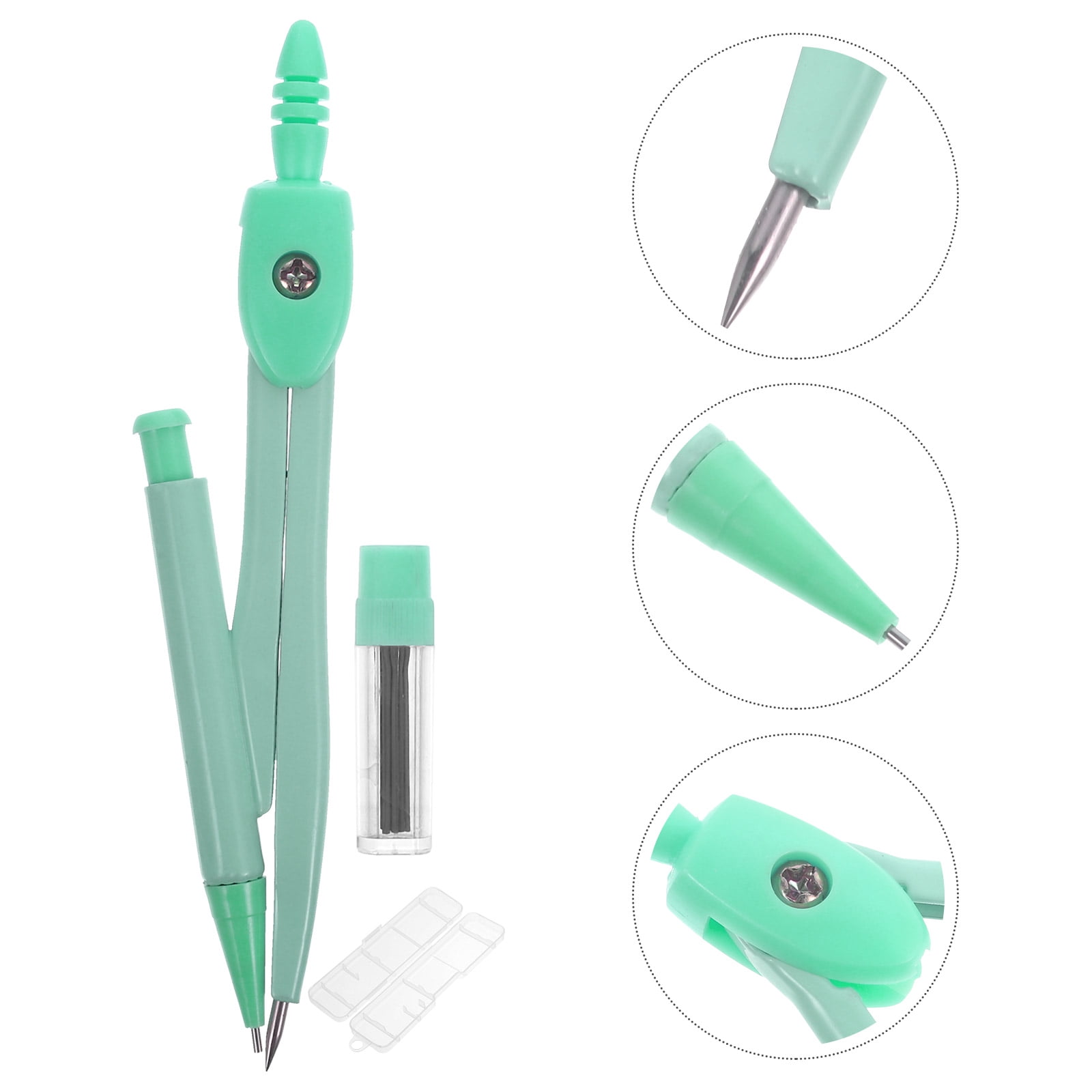 WHAMVOX Portable Geometry Compass for Drawing Circles Math Tool Metal ...