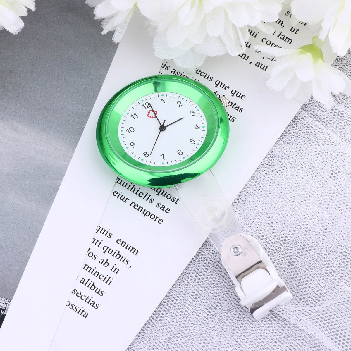 WHAMVOX Portable Green Alloy Nurse Watch with Clear Numbers for ...