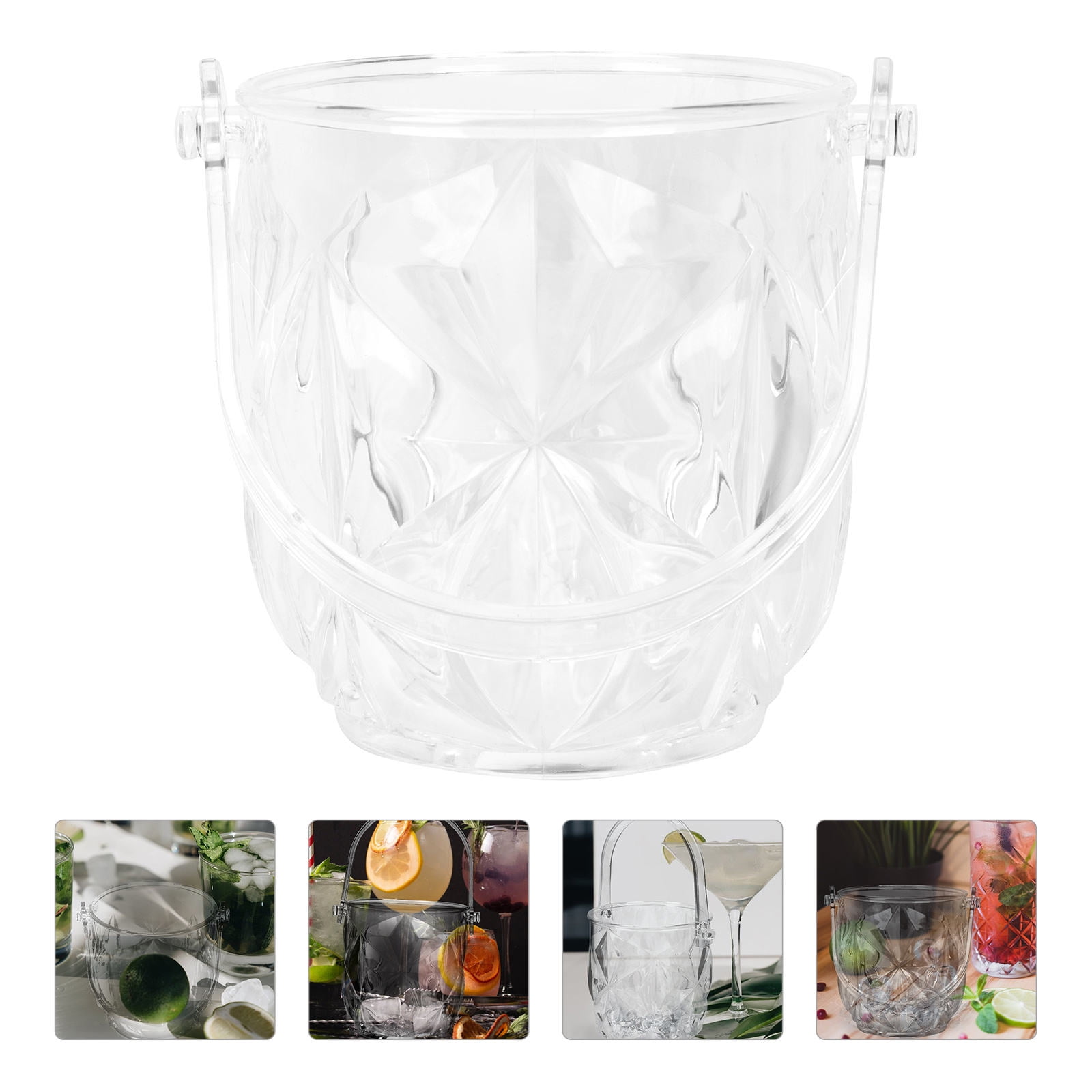 ROMANSENTIAL Beer Bucket Ice Cube Bin For Families 1Set 13.7x5.1in ...