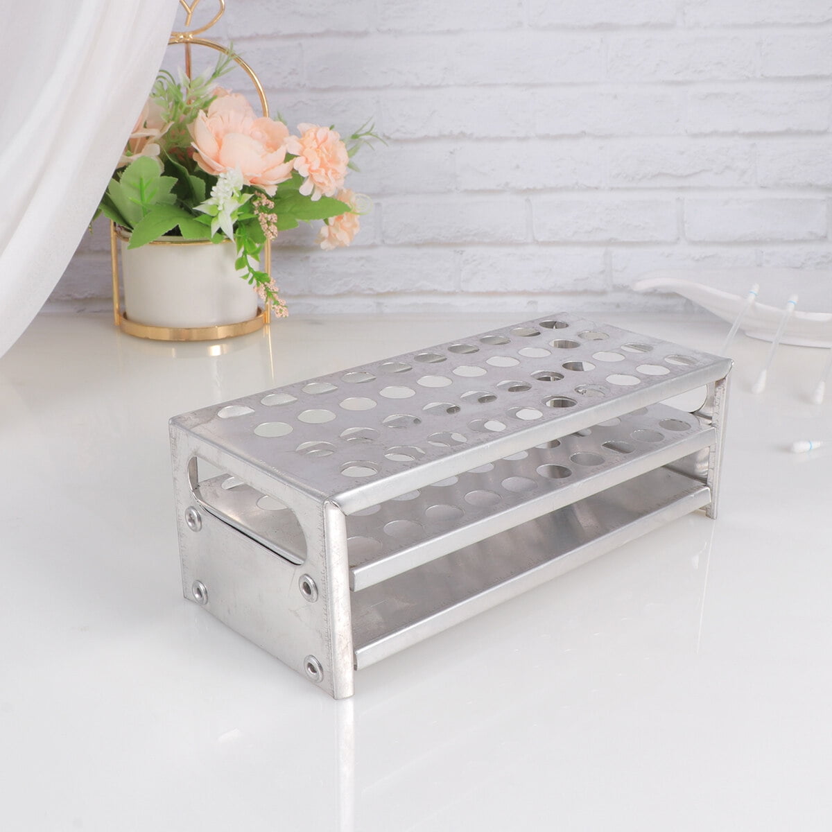 WHAMVOX Portable Test Tube Rack Aluminum Blood Collection Tube Holder ...