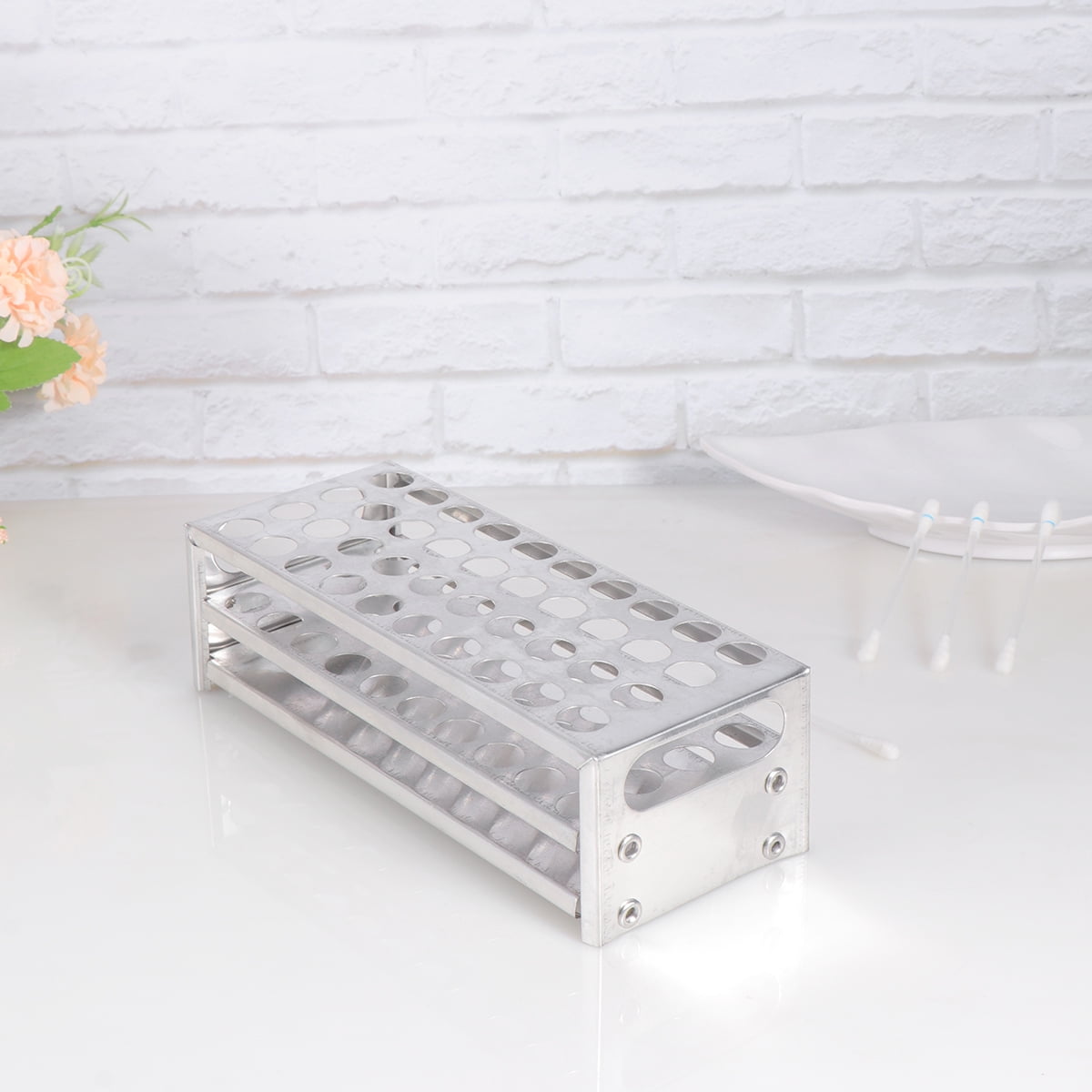 WHAMVOX Portable Test Tube Rack Blood Collection Organizer in Silver ...