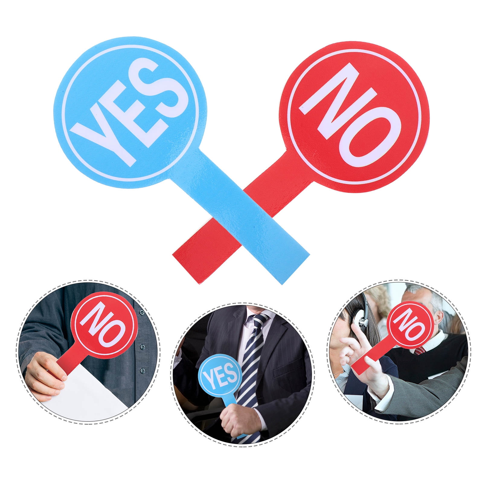 WHAMVOX Portable Yes No Paddle Set Reusable Classroom Voting Board ...