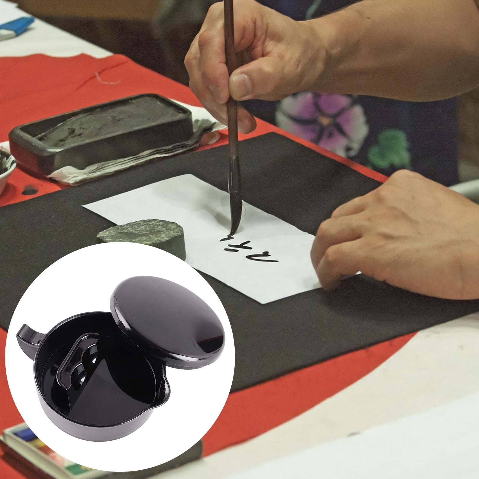 WHAMVOX Professional Ink Dish Calligraphy Drawing Dish Sturdy Inkwell ...