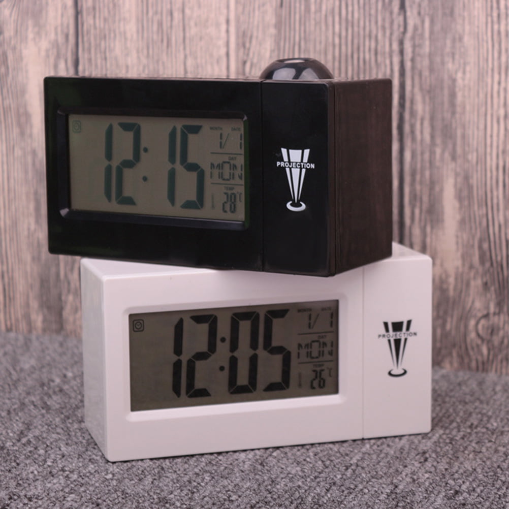 WHAMVOX Projection Clock with LED Display and Alarm for Bedrooms 90 ...