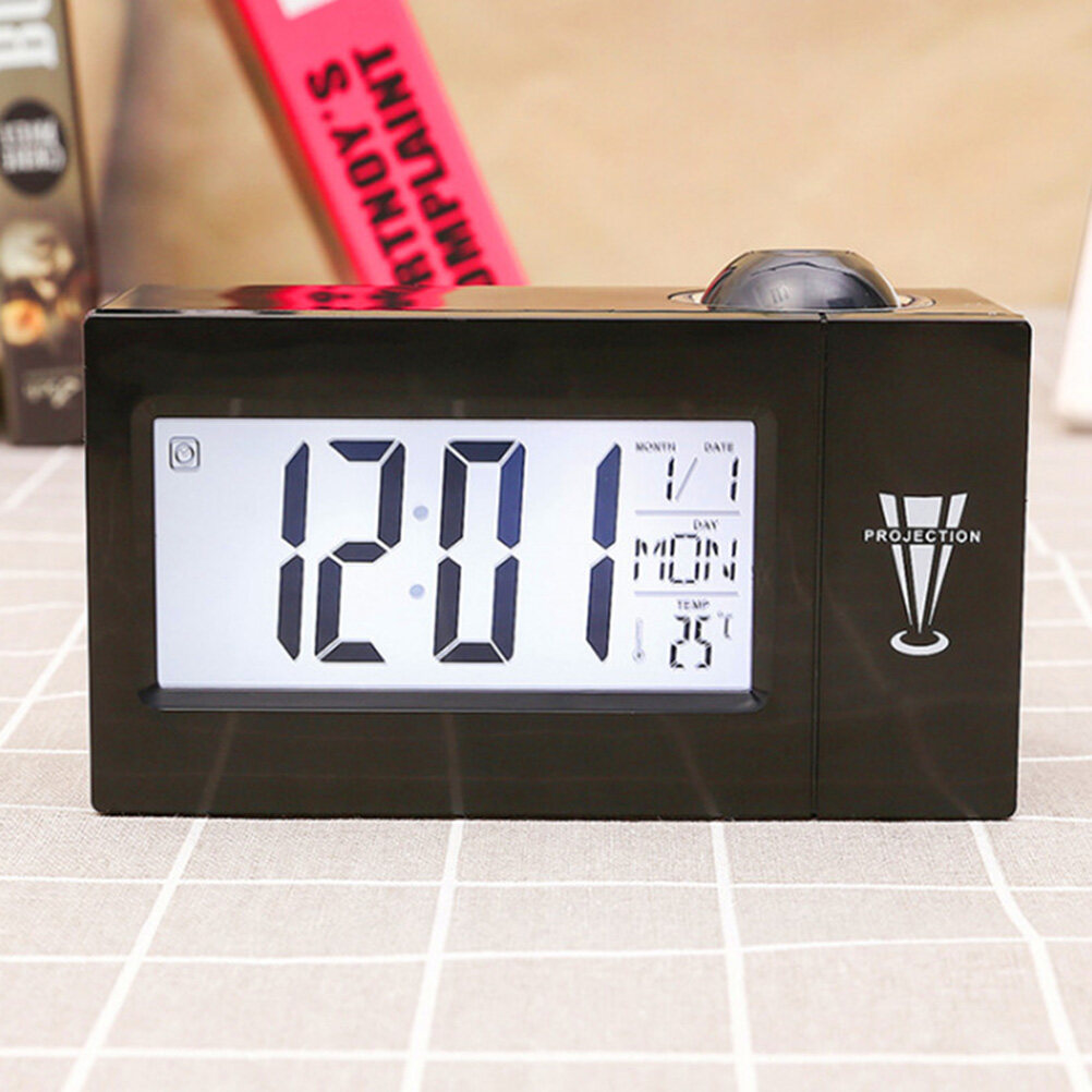WHAMVOX Projection Clock with LED Display and Alarm for Bedrooms Made ...