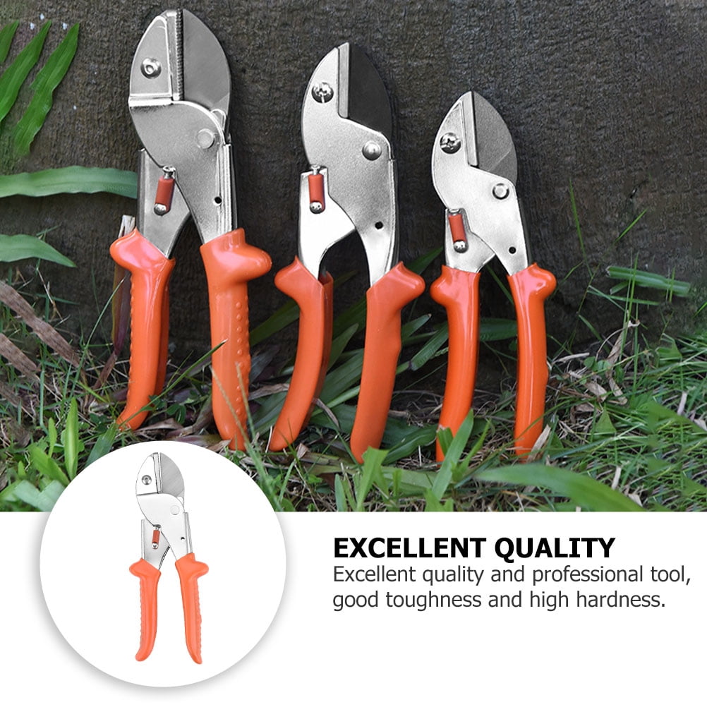 Luxshiny Gardening Pruners Pruning Shears Orange 1Pc 6.9x2.2in ...