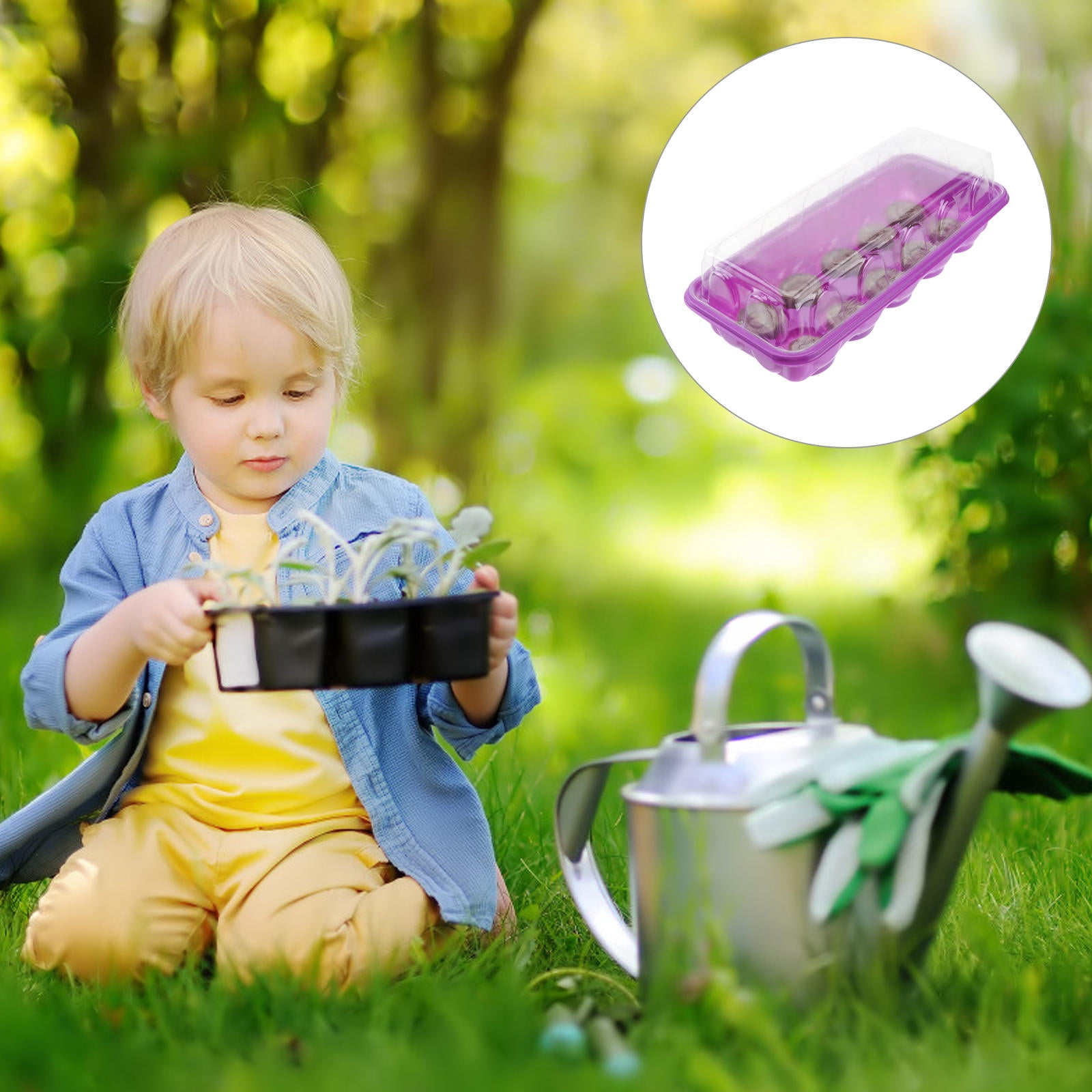 WHAMVOX Purple Plastic Sprouter Tray for Planting with 20 x 30mm ...