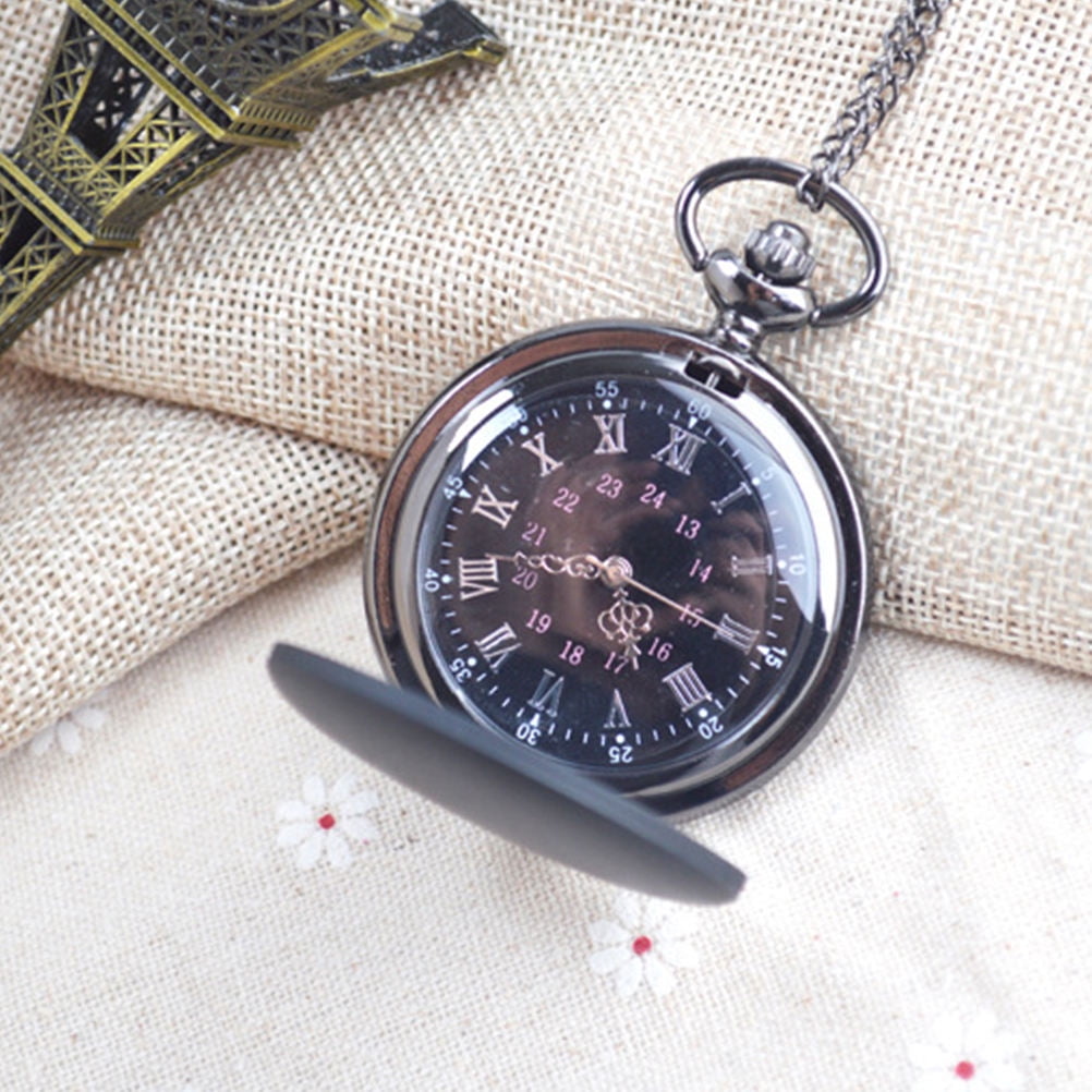 WHAMVOX Quartz Pocket Watch Lightweight Wrist Black Frosted Woman Men ...