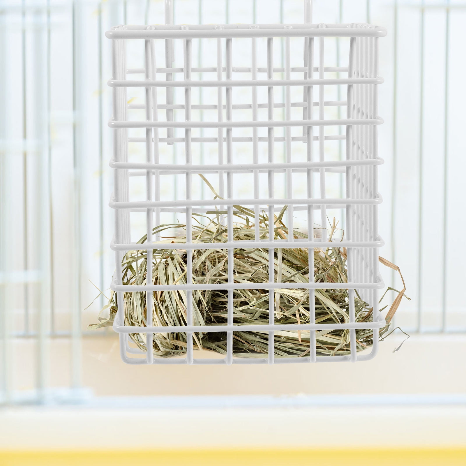 WHAMVOX Rabbit Metal Feeder Bunny Hanging Feeder Bunny Rack Rabbit Cage ...