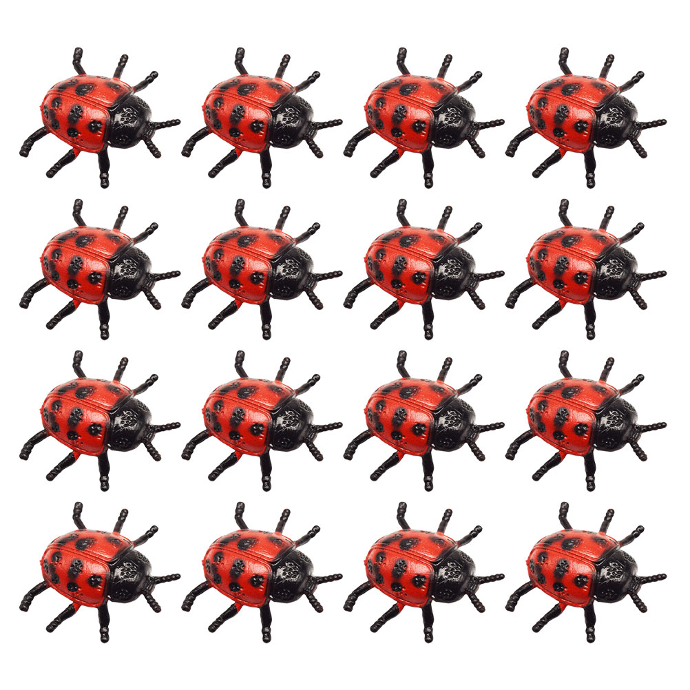 WHAMVOX Realistic Red Ladybug Toys for Decoration with Fine Details and ...