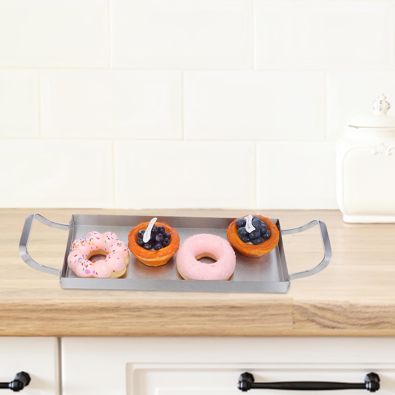 WHAMVOX Rectangular Metal Platter For Grilling And Serving Steamed ...