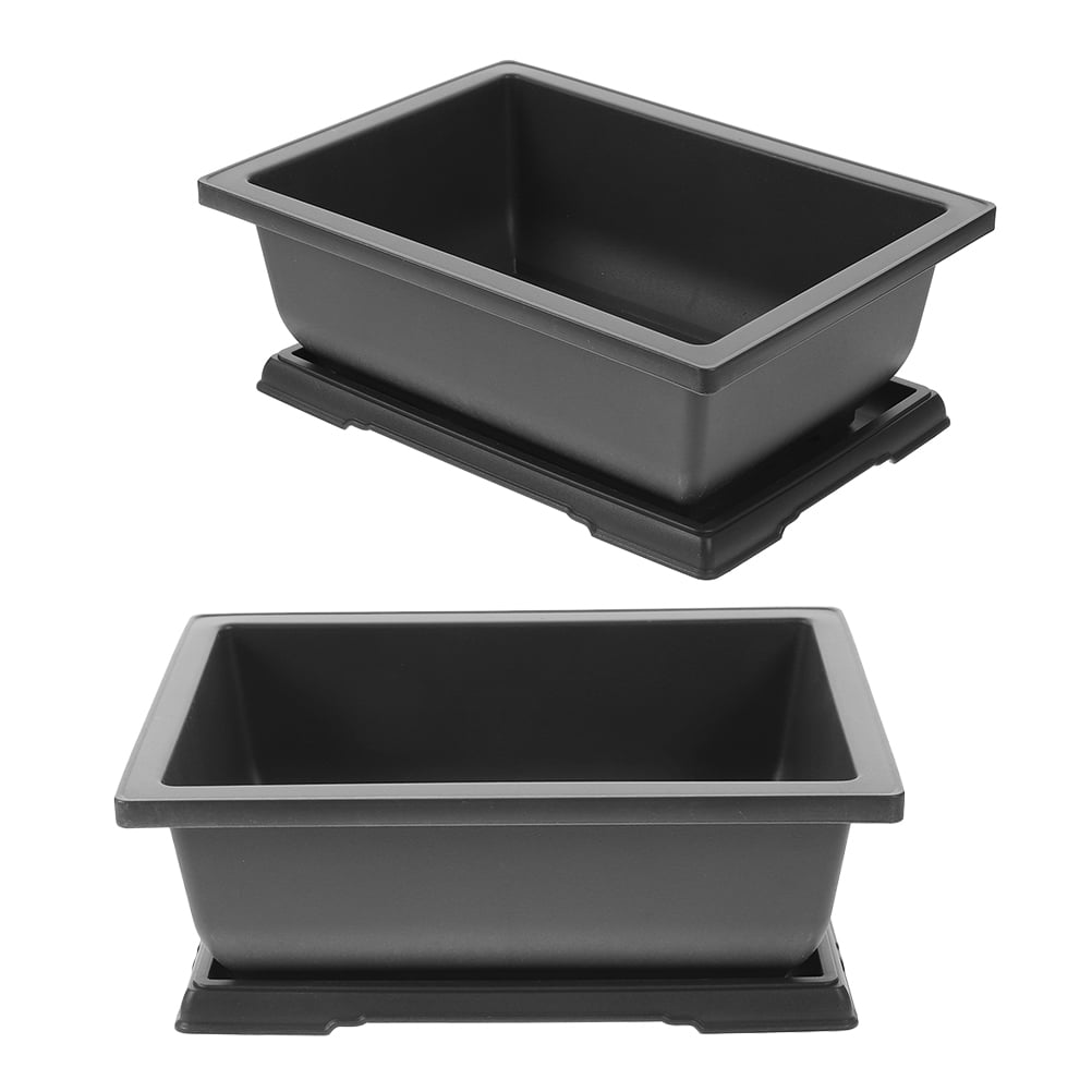 WHAMVOX Rectangular Plastic Pot Flower Pot Succulent Planter with ...