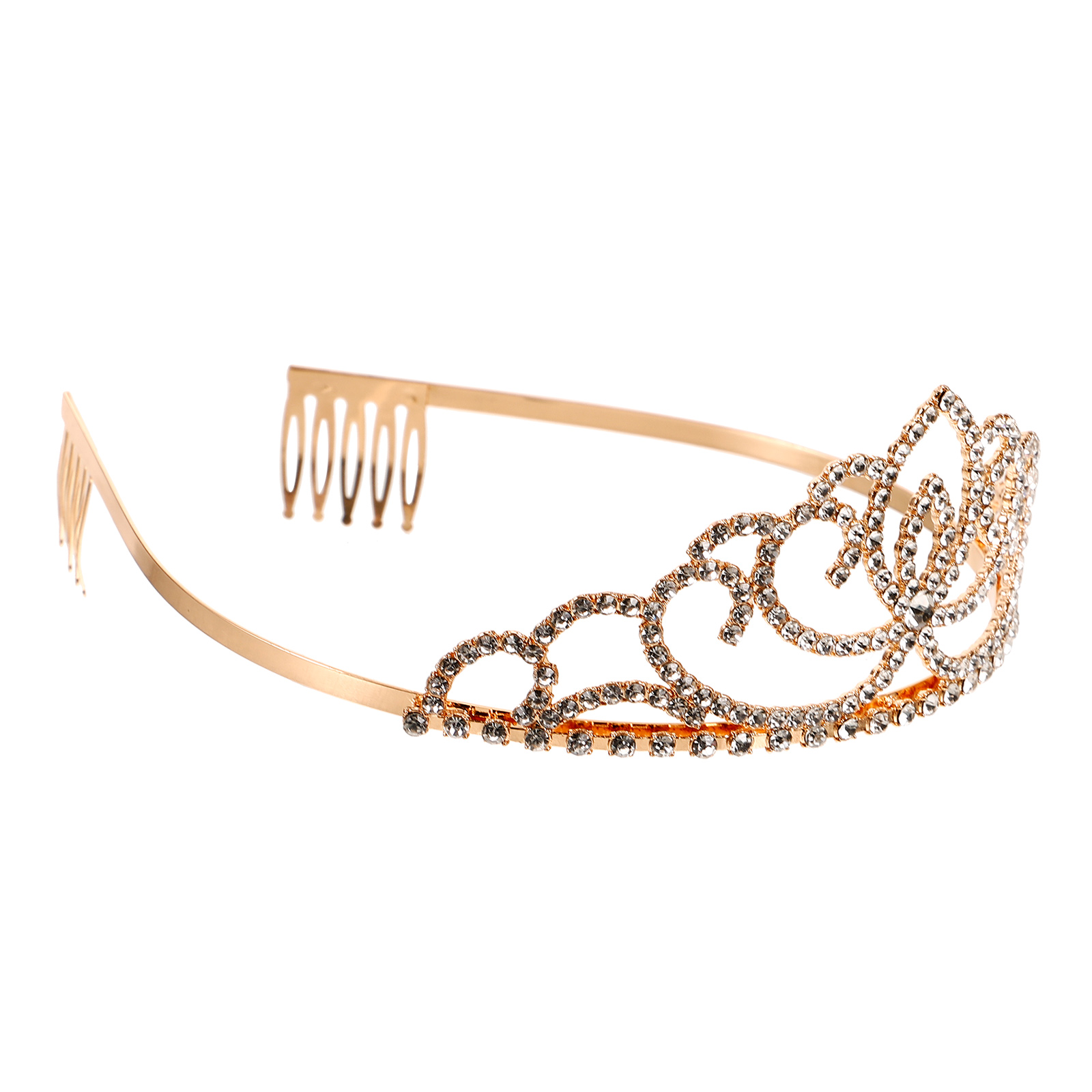 WHAMVOX Red Metal tiara Crown for Women with Side Combs Perfect for ...