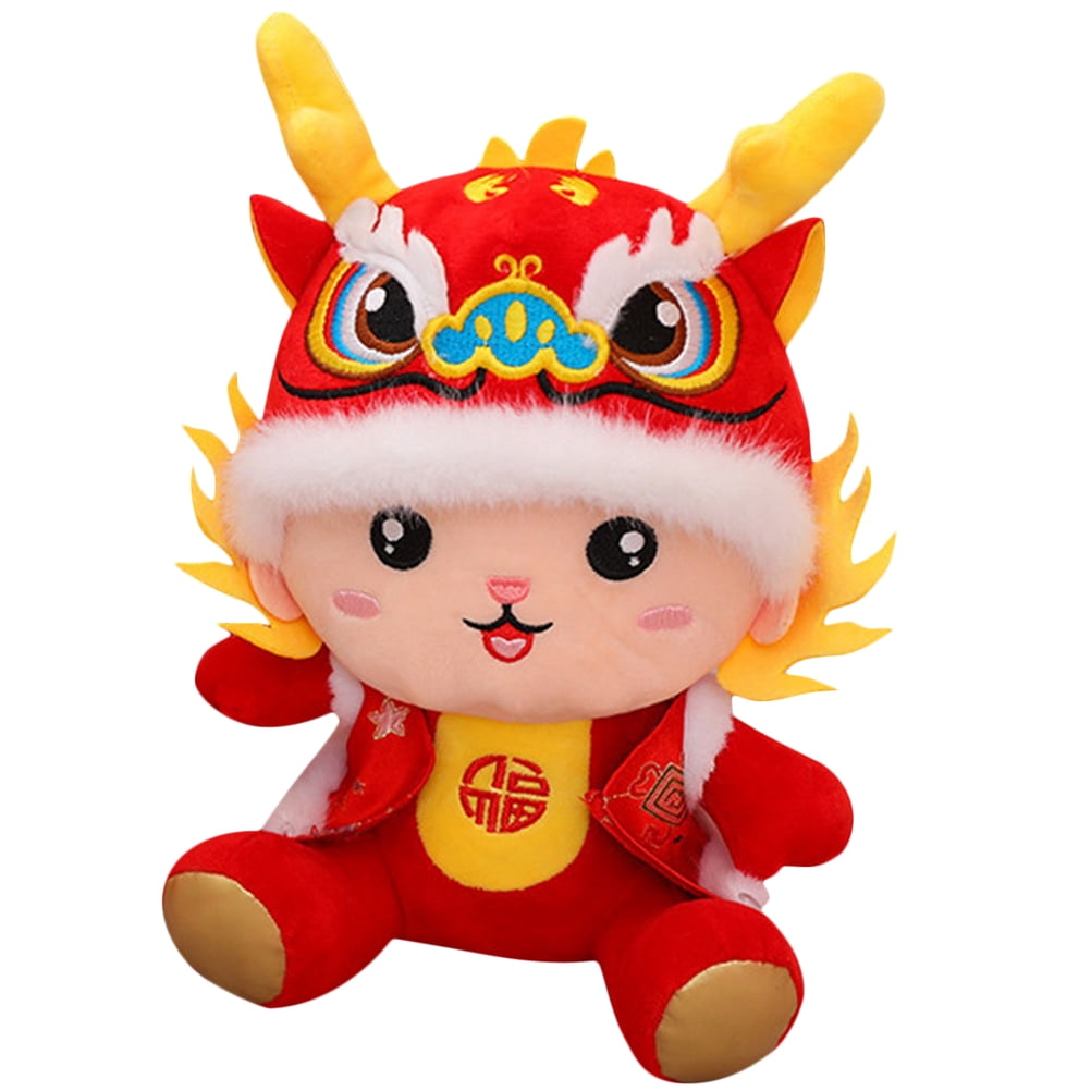 WHAMVOX Red PP Cotton Plush Dragon Doll for Children Adults Family ...