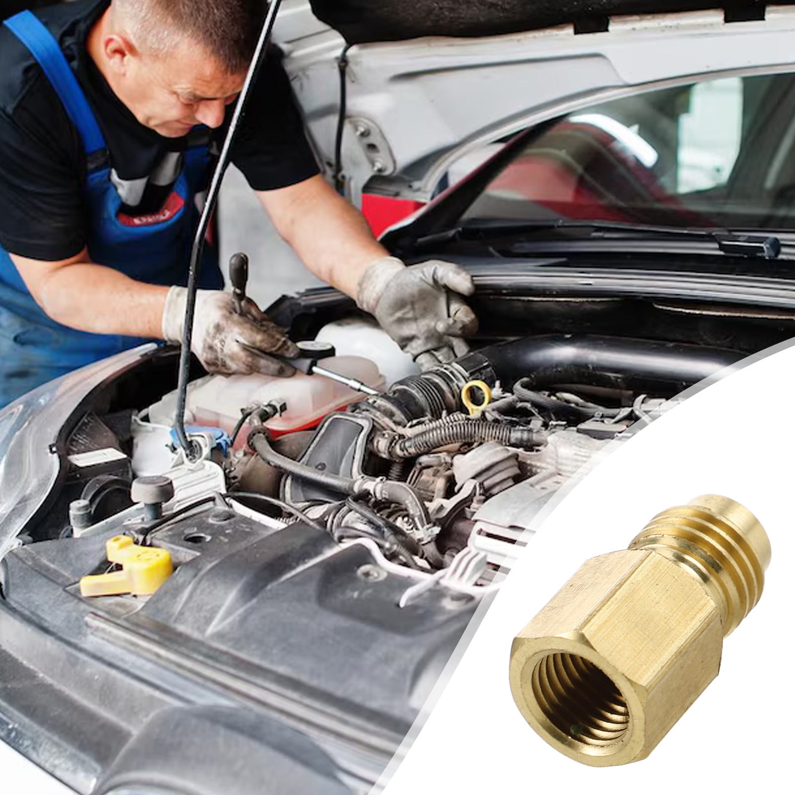 WHAMVOX Refrigerant Tank Adapter Copper Adapter Fitting Small ...