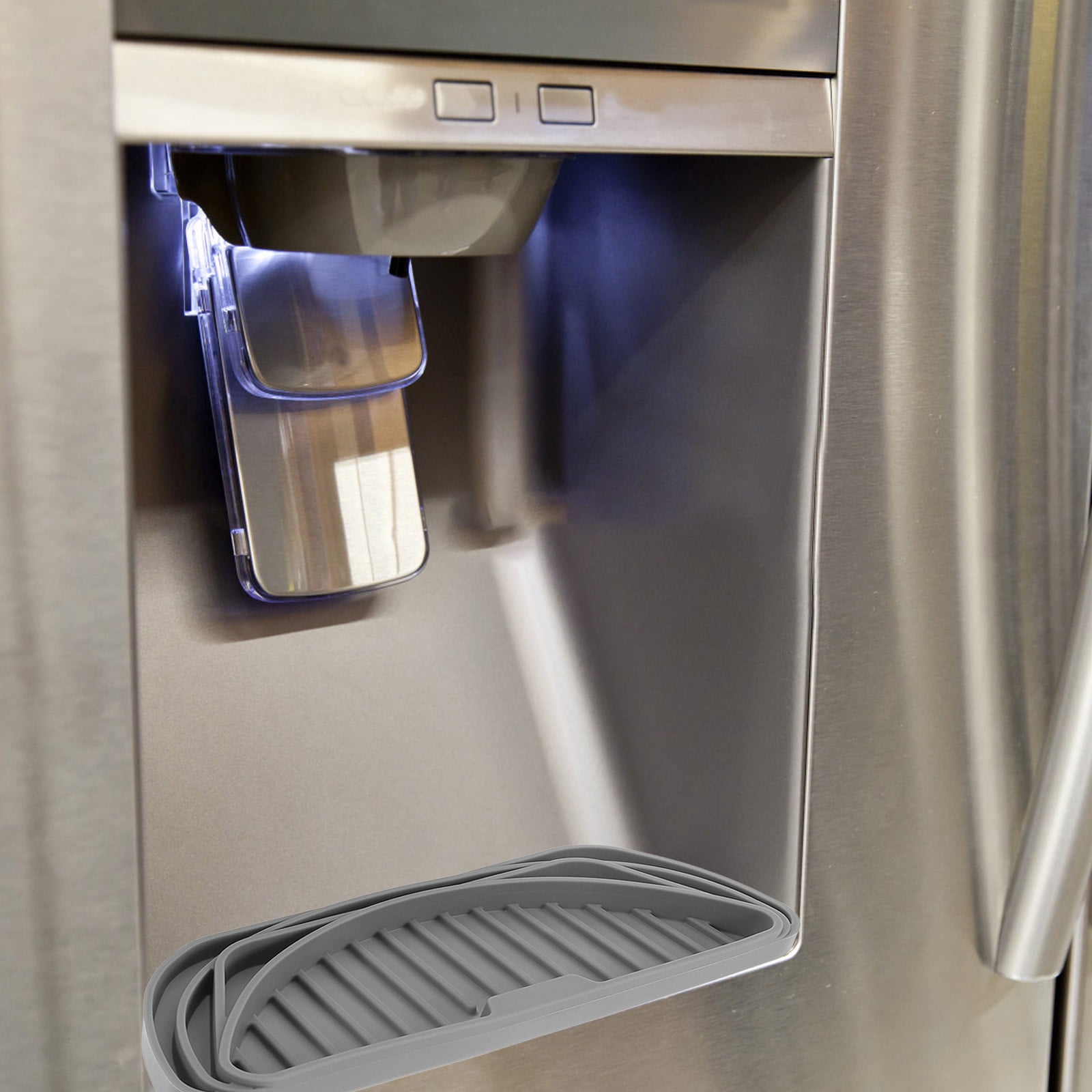 WHAMVOX Refrigerator Drip Tray 2pcs Silicone Refrigerator Drip Catcher ...