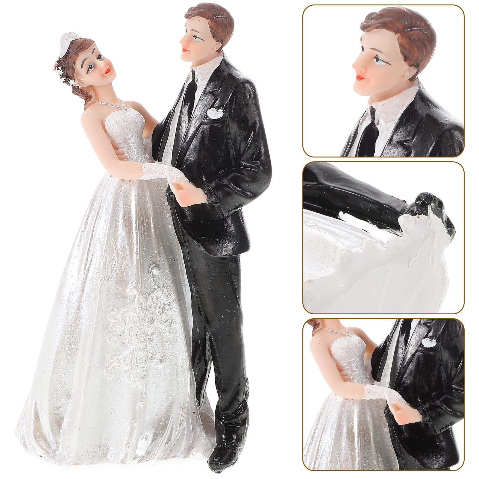 WHAMVOX Resin Bride and Groom Figurine Wedding Cakes Wedding Cake ...