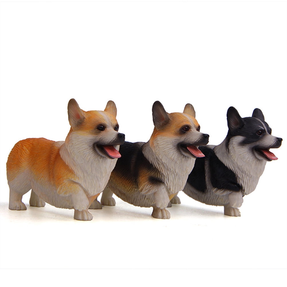 WHAMVOX Resin Dog Decor Crafts for Home Corgi Decorations Miniature ...
