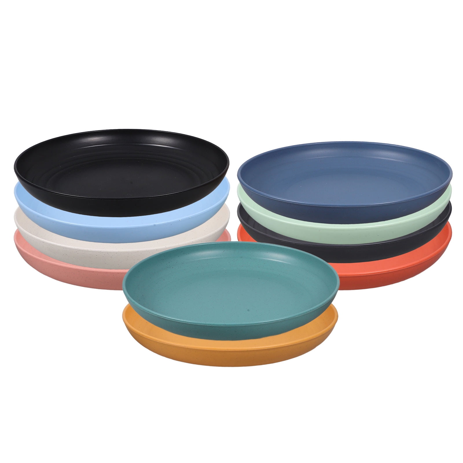 WHAMVOX Reusable Deep Dinner Plates in Assorted Colors Made of PP ...