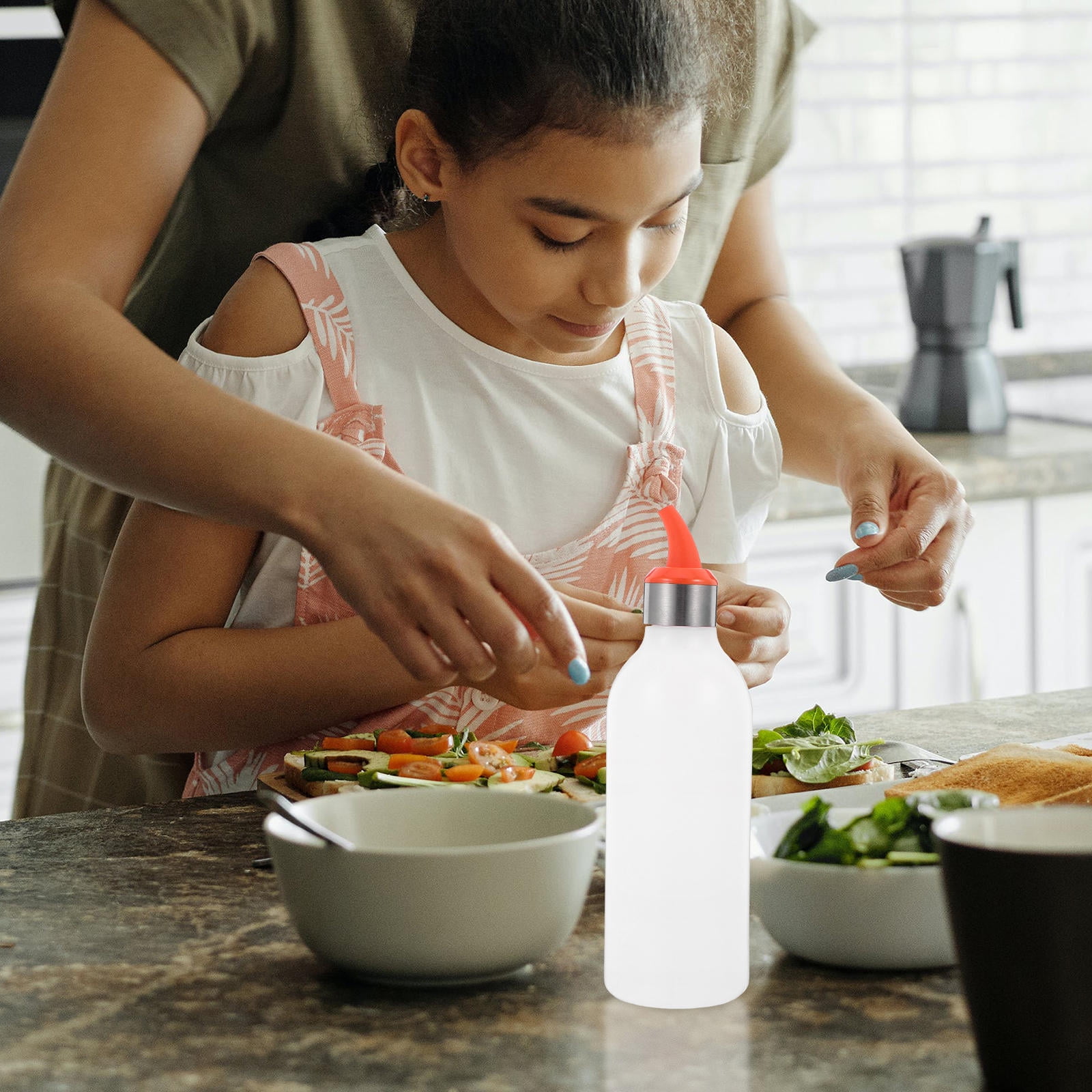 WHAMVOX Reusable Kitchen Sauce Bottle Plastic Multi-function Ketchup ...