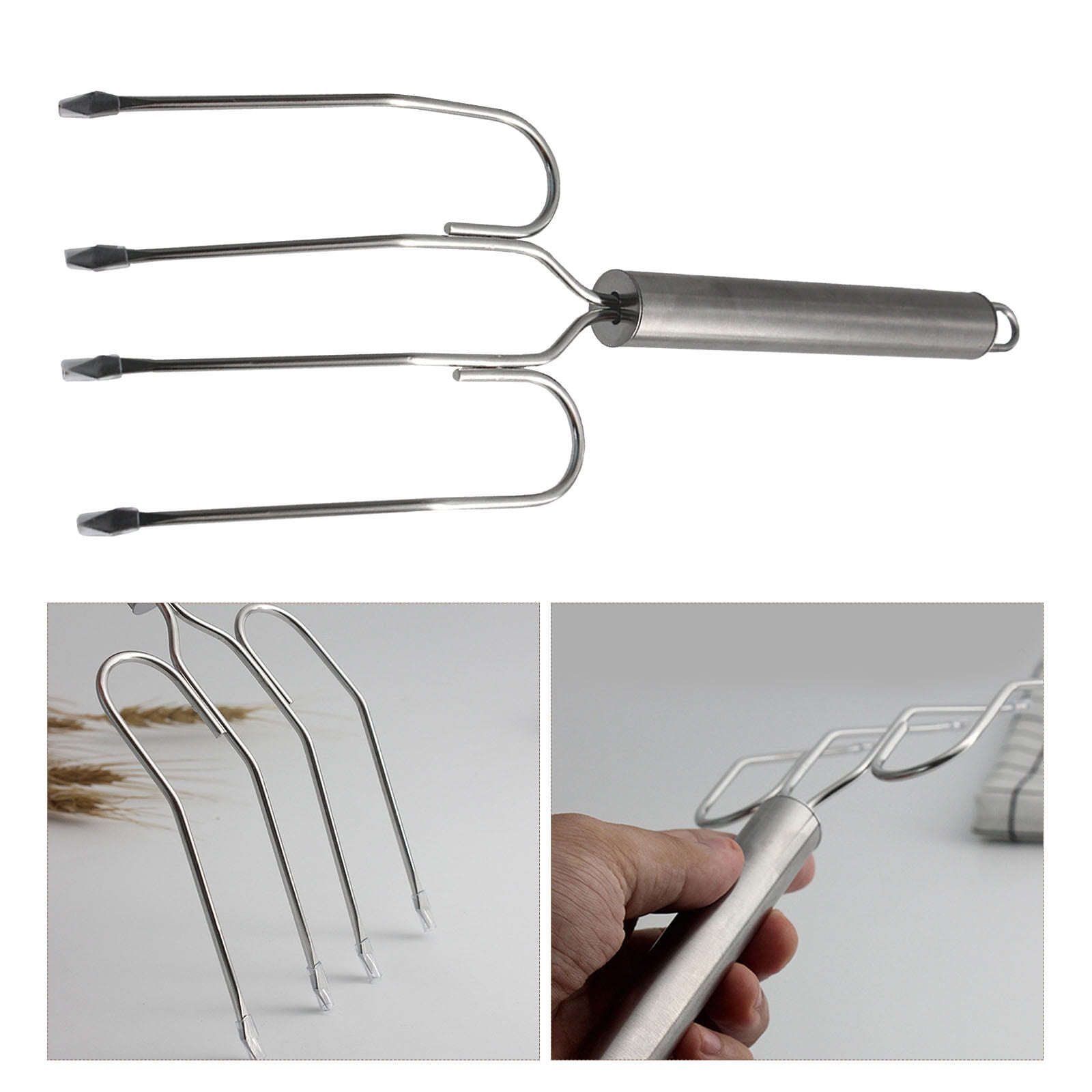 HOOWIFFY Barbecue Turkey Fork Stainless Steel Lifting Friends ...