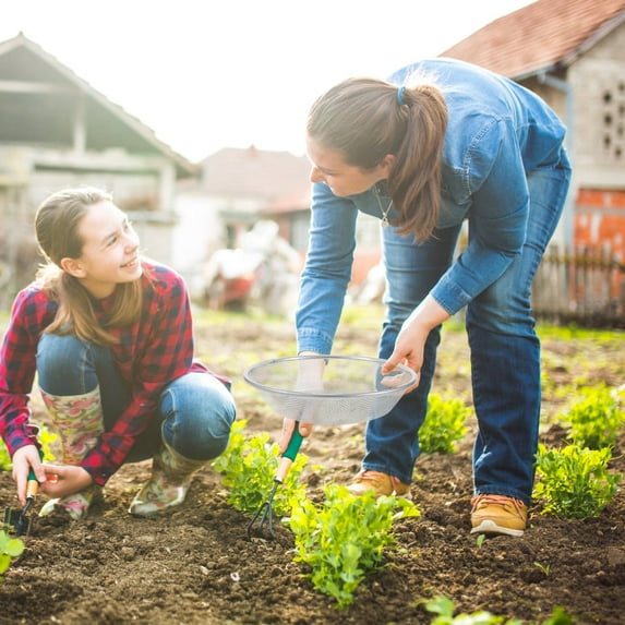 WHAMVOX Rock Garden Sieve Soil Sifter 30cm Round Gardening Soil Sifting ...