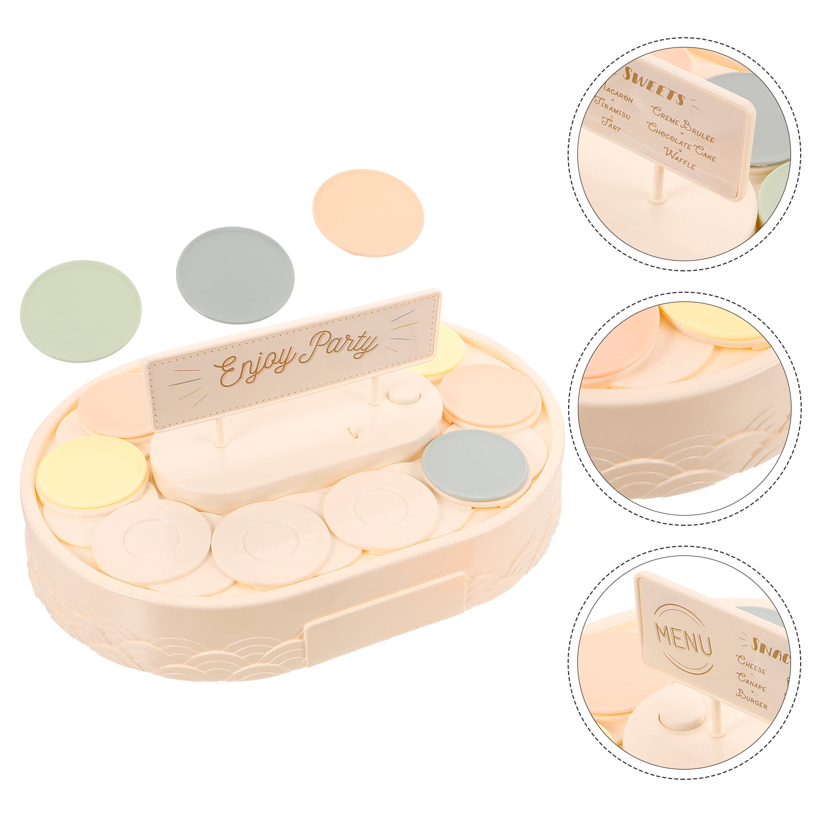 WHAMVOX Rotary Sushi Stand Automatic Rotating Cupcakes Sushi Dessert ...
