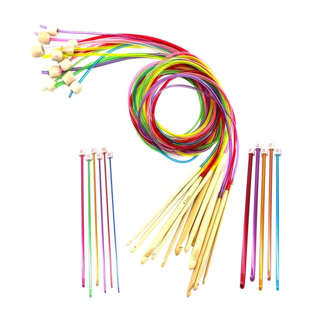 WHAMVOX Round Needle 23Pcs Circular Yarn Craft Needles Assorted Color ...