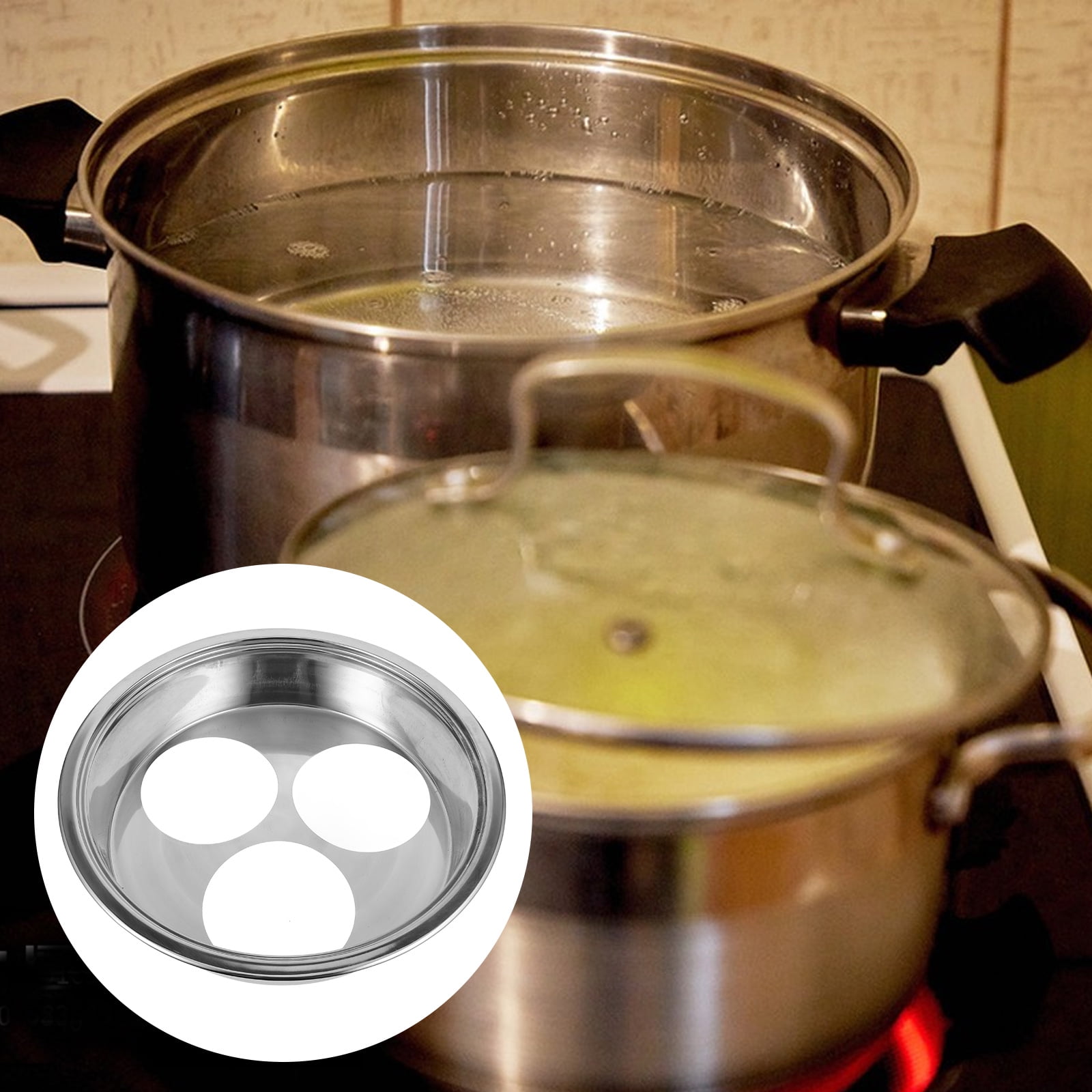 WHAMVOX Round Rack Stainless Steel Pot Rack Slotted Spoon Rack Pot ...