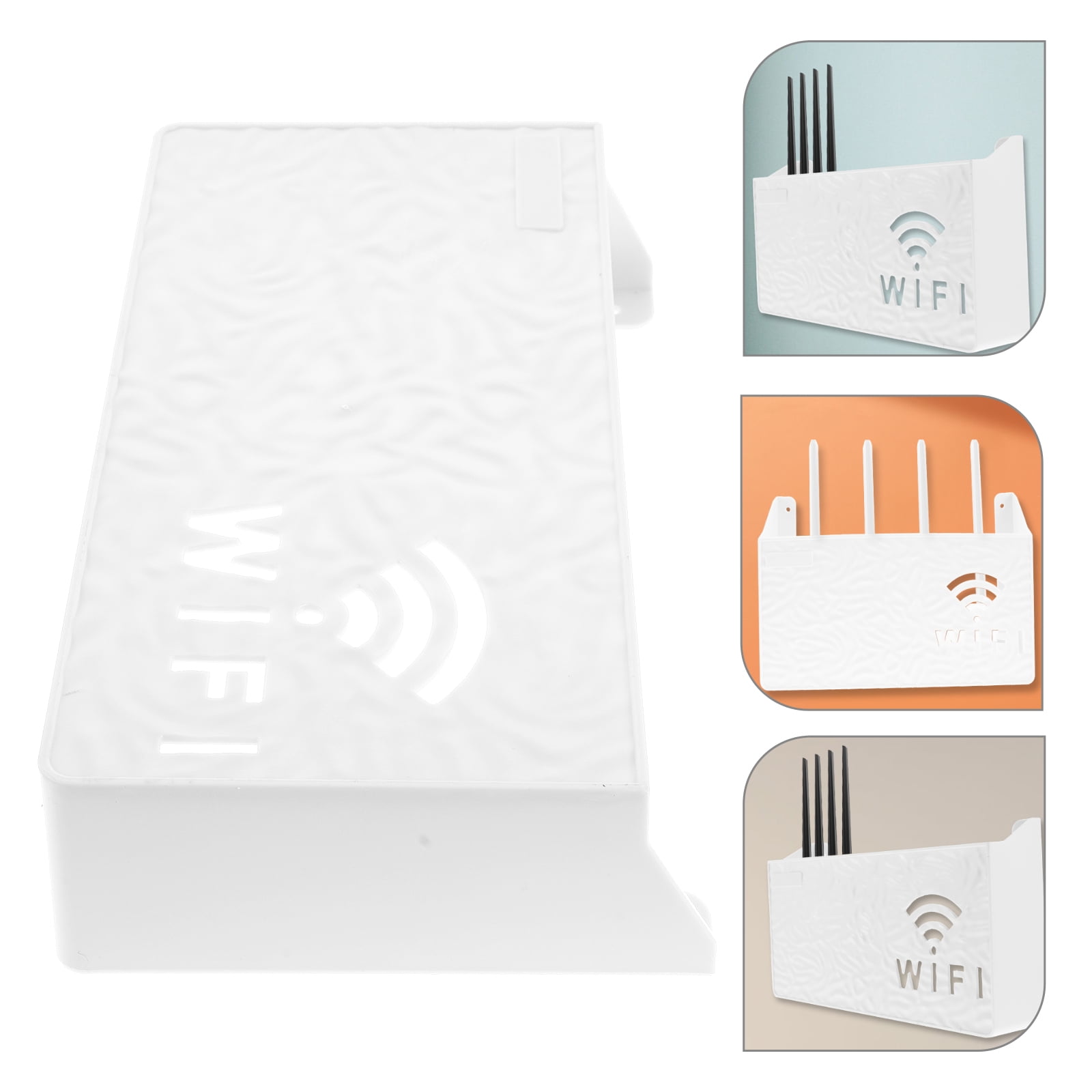 WHAMVOX Router Wall Holder Nail Free Router Wall Mount Case for Home ...