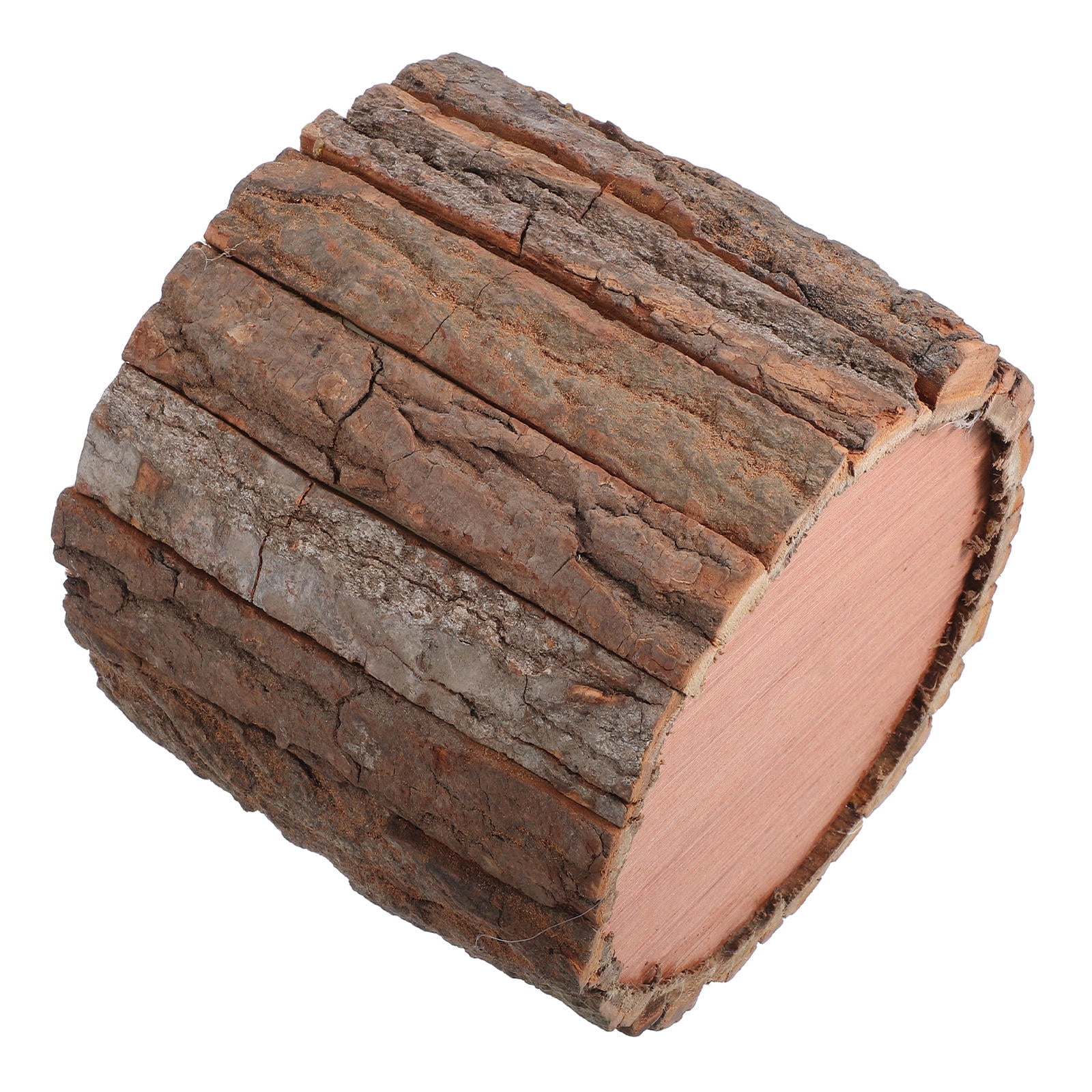 WHAMVOX Rustic Wood Bark Flower Pot And Tree Stump Plant Stand Wooden ...