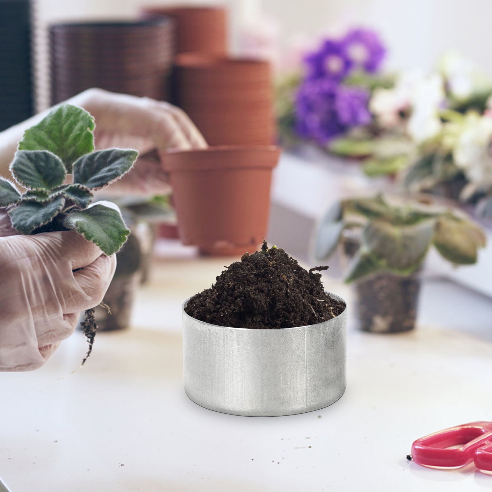 WHAMVOX Sampling Weighing Jars Aluminium Sampling Cup for Soil Weighing ...