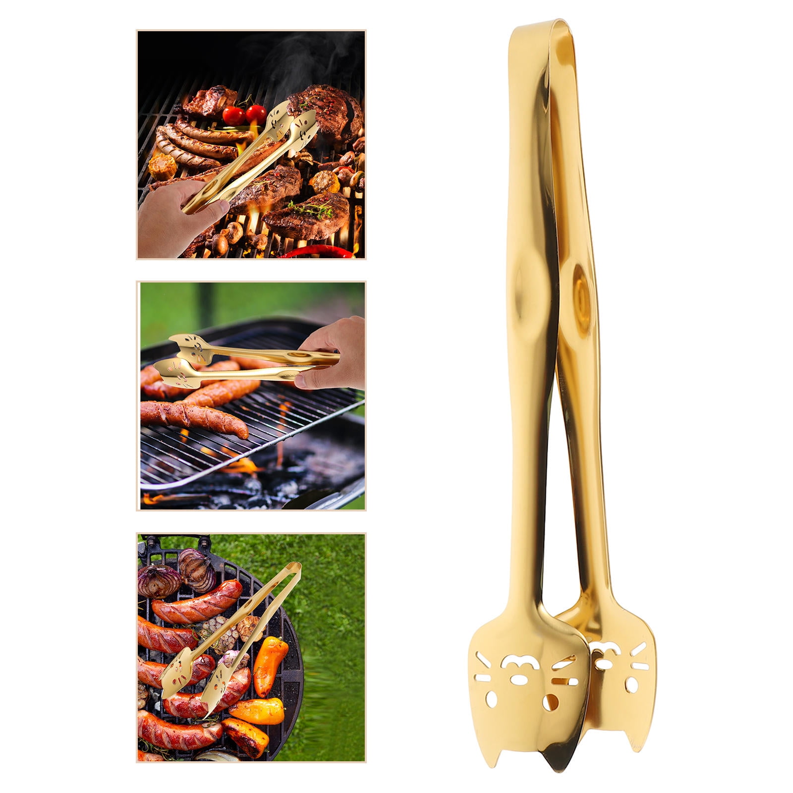 WHAMVOX Serving Tongs Salad Tongs Buffet Tongs Stainless Steel Food ...