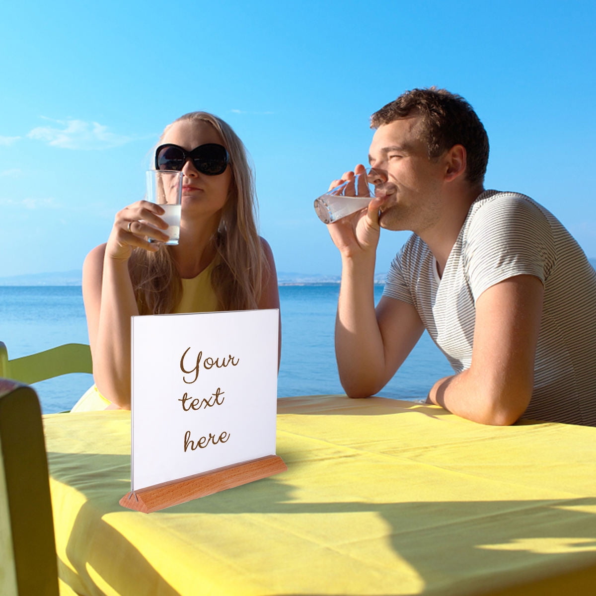 WHAMVOX Sign Holders Desktop Photo Paper Name Holder Display Stand ...