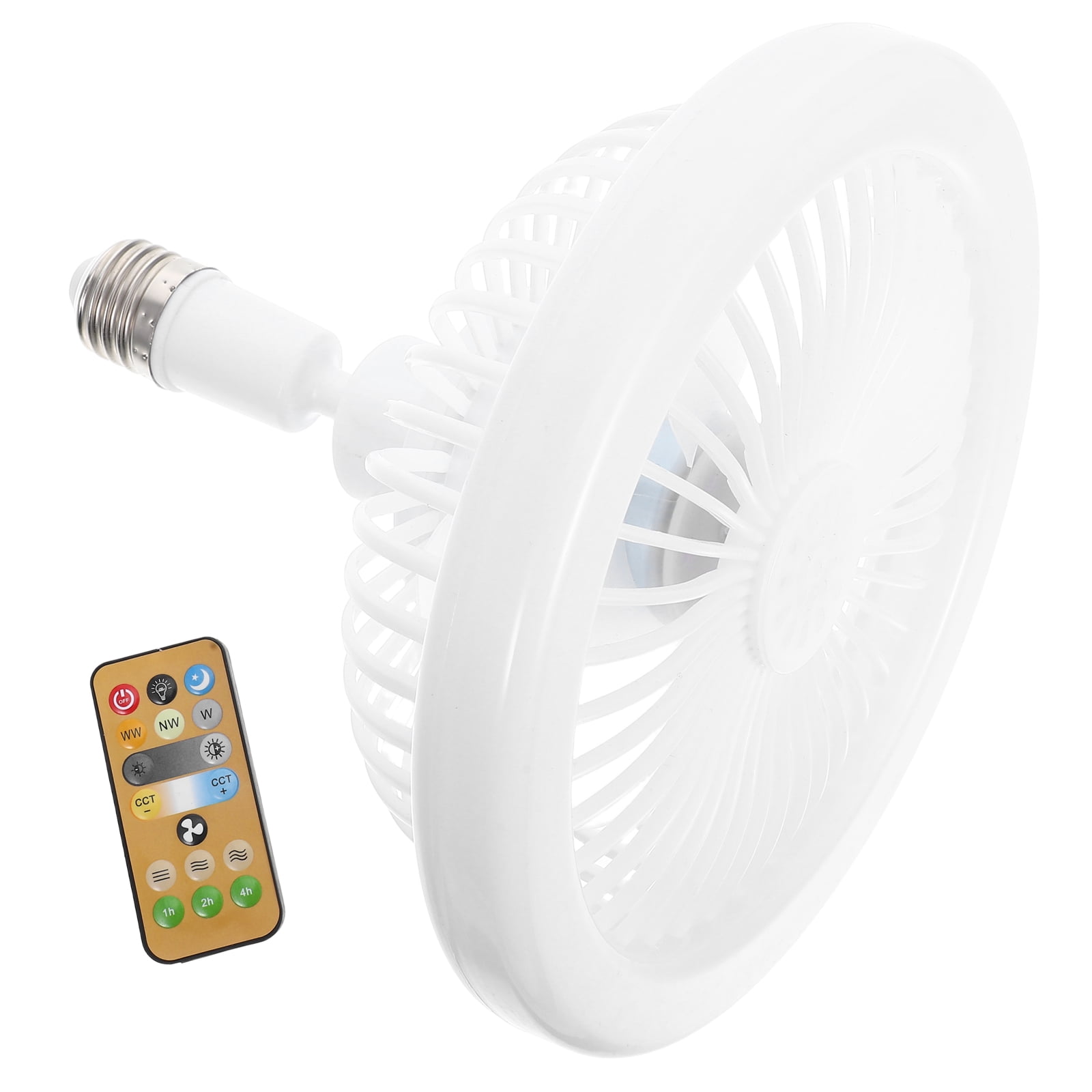 WHAMVOX Silent E27 Base Light Bulb Fan 360-Degree Adjustable Lighting ...