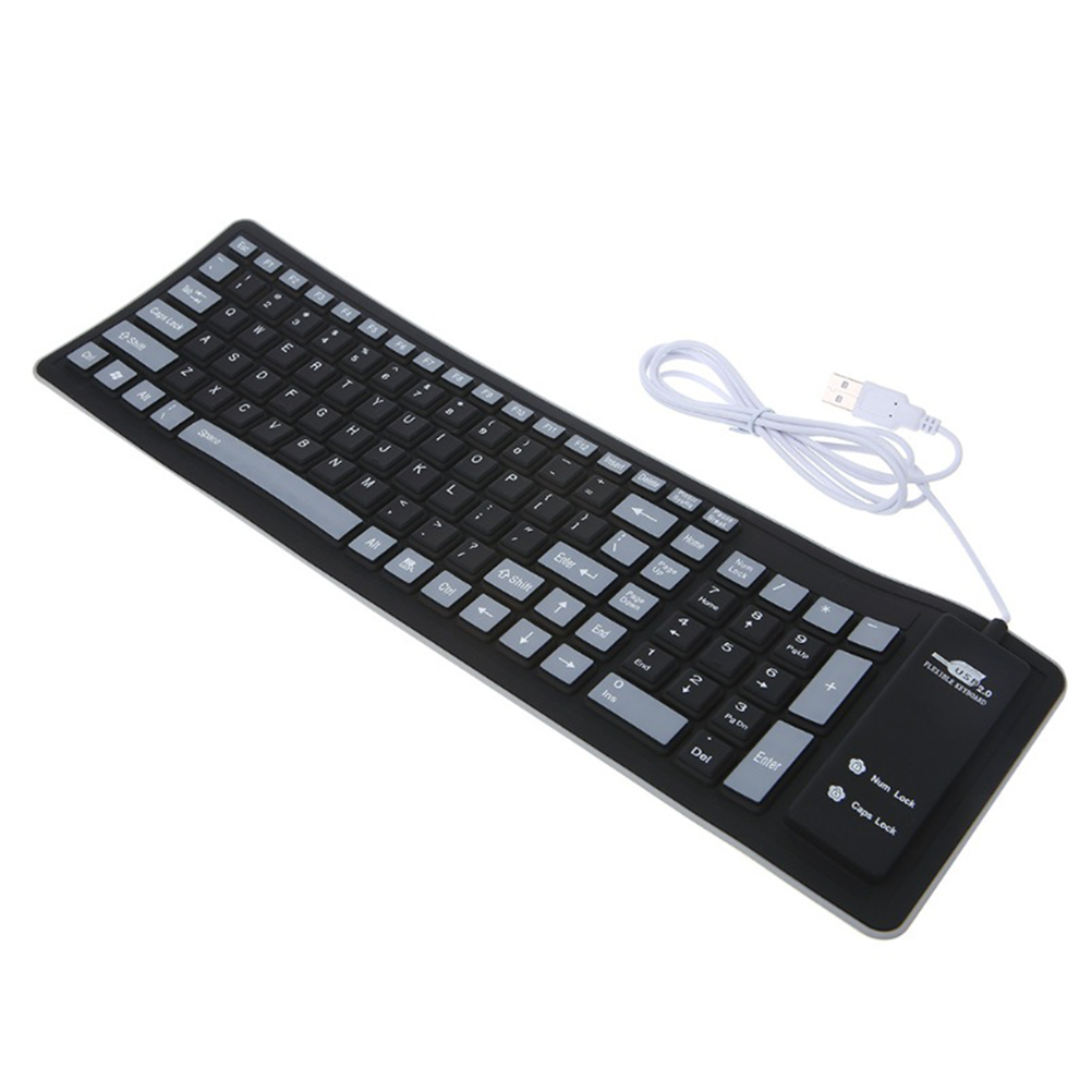 WHAMVOX Silicone Keyboard Space-saving Keyboard Dust-resistant Keyboard ...
