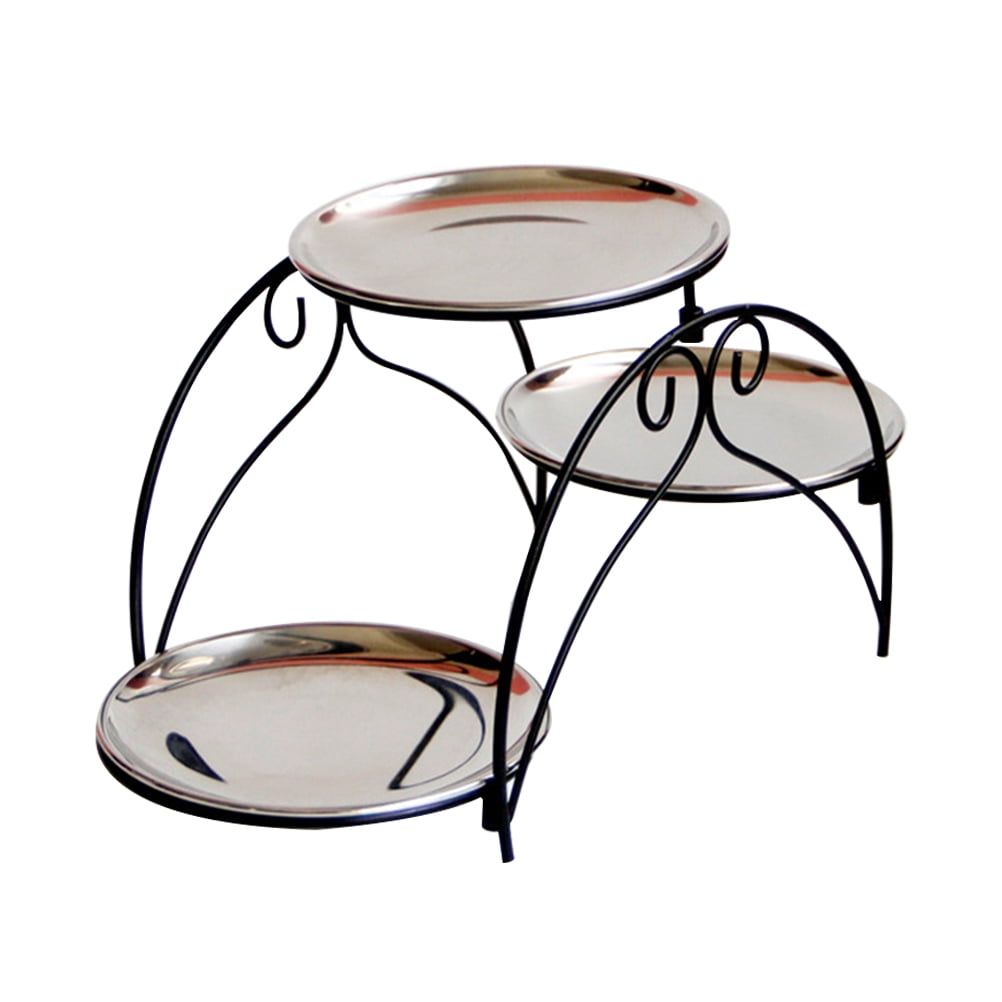 WHAMVOX Silver 3 Layer Snack Tray Rack for Dessert Storage and ...