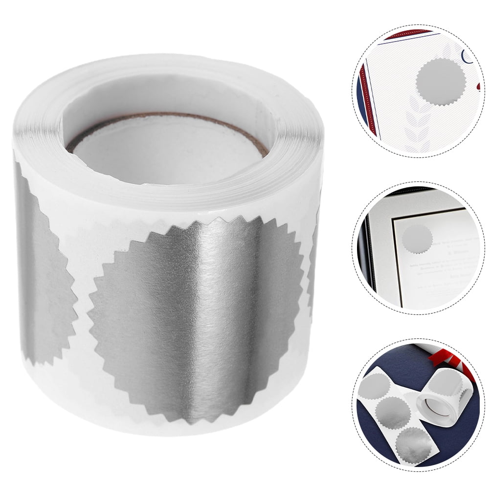 WHAMVOX Silver Certificate Award Stickers for Decor Made of Paper 2 ...