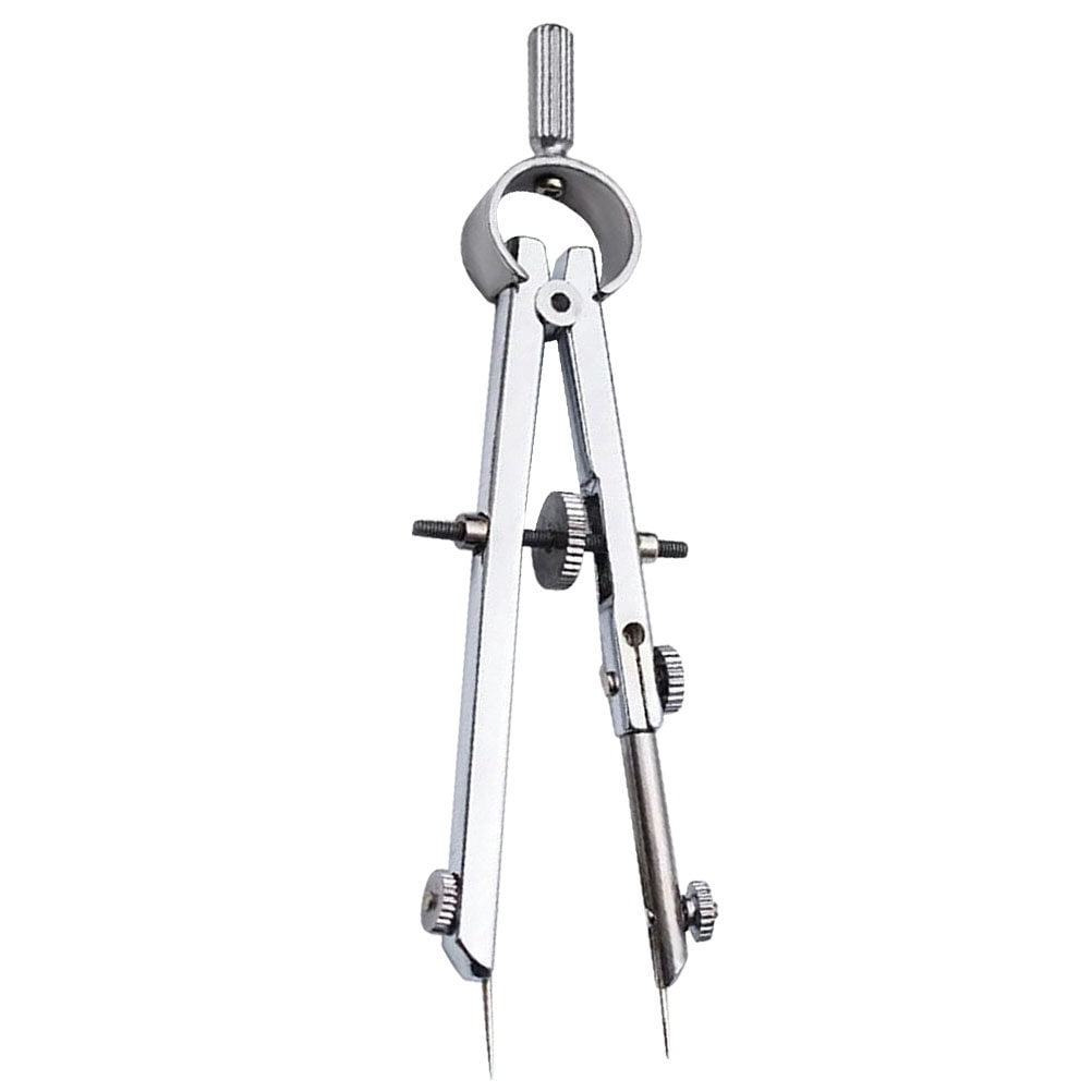 YSNOOWE Drawing Compasses Silver Nickel-Plated Metal 1Set 4.3x2.0x0.4In ...