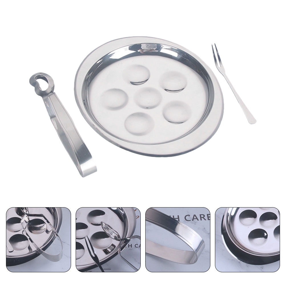 PENIKOKO Snail Serving Dishes Silver 3Pcs 7.66X6.6X1.77in - Walmart.com