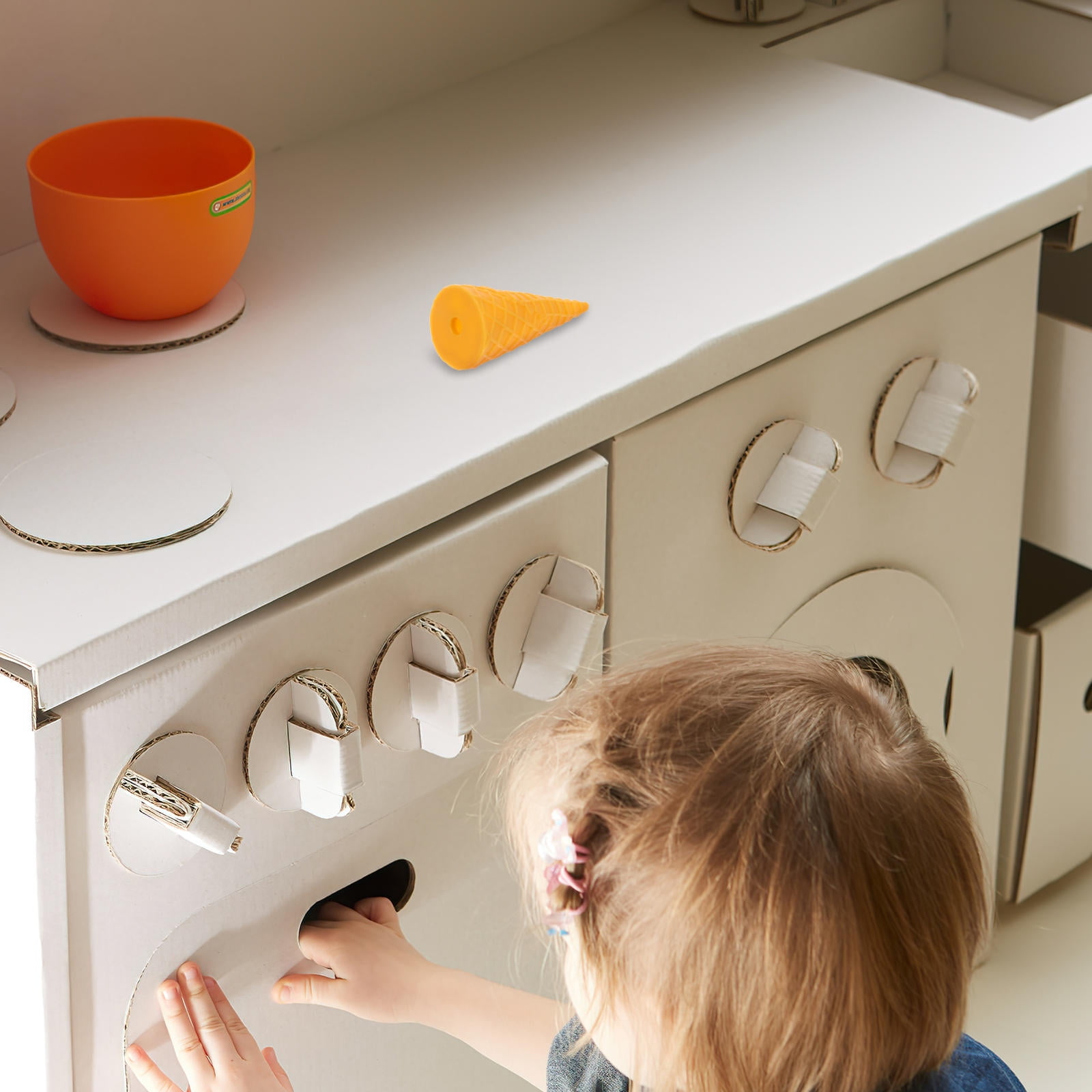 WHAMVOX Simulated Ice Cream Cone Base Pretend Food Model Fake Food ...