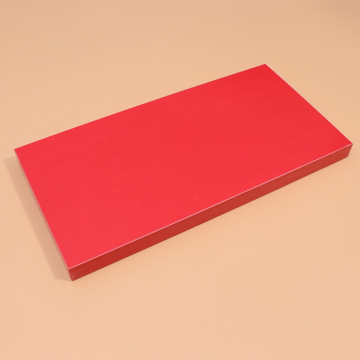 WHAMVOX Single Layer Book Shelf Solid Board Decorations for Shelves Red ...