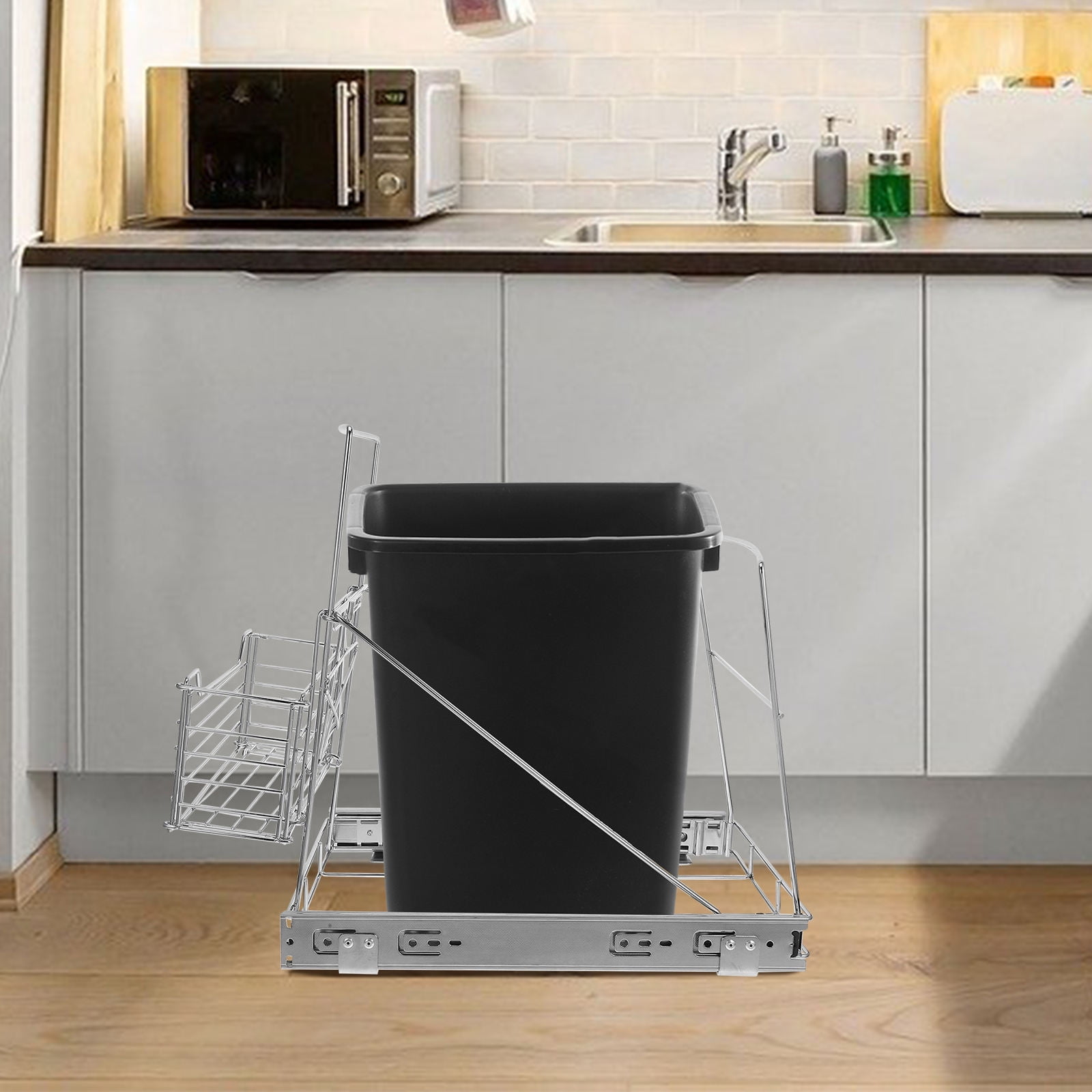 WHAMVOX Slide Roll Out Kitchen Trash Can Rack Under Cabinet Pull Out ...